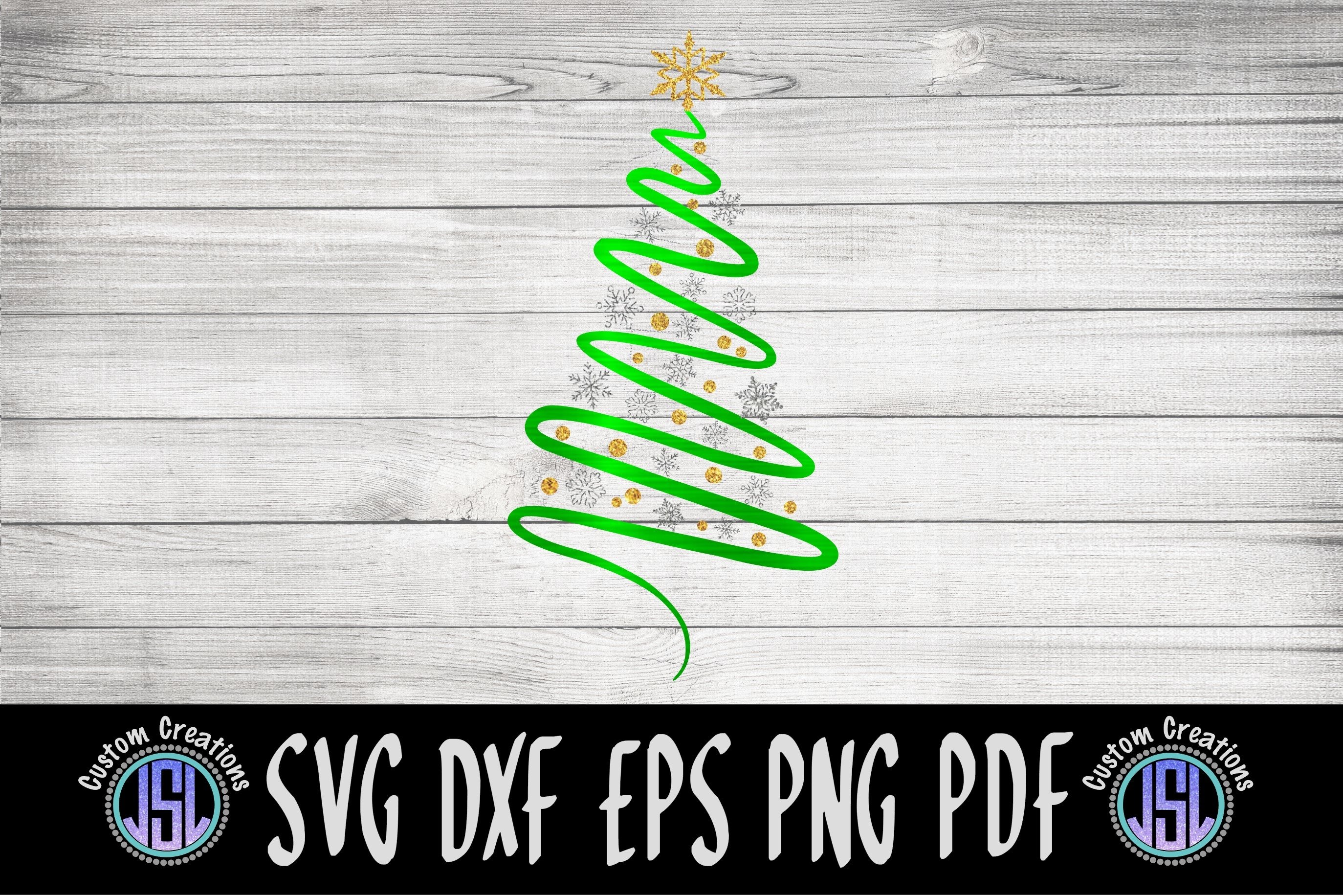 Swirl Christmas Tree | Christmas SVG | SVG DXF EPS PNG PDF (380083 ...
