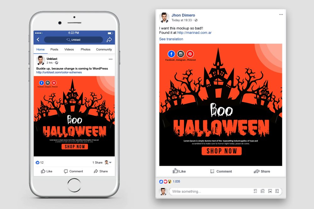 Halloween Night Facebook Post Banner (714672) | Facebook | Design Bundles