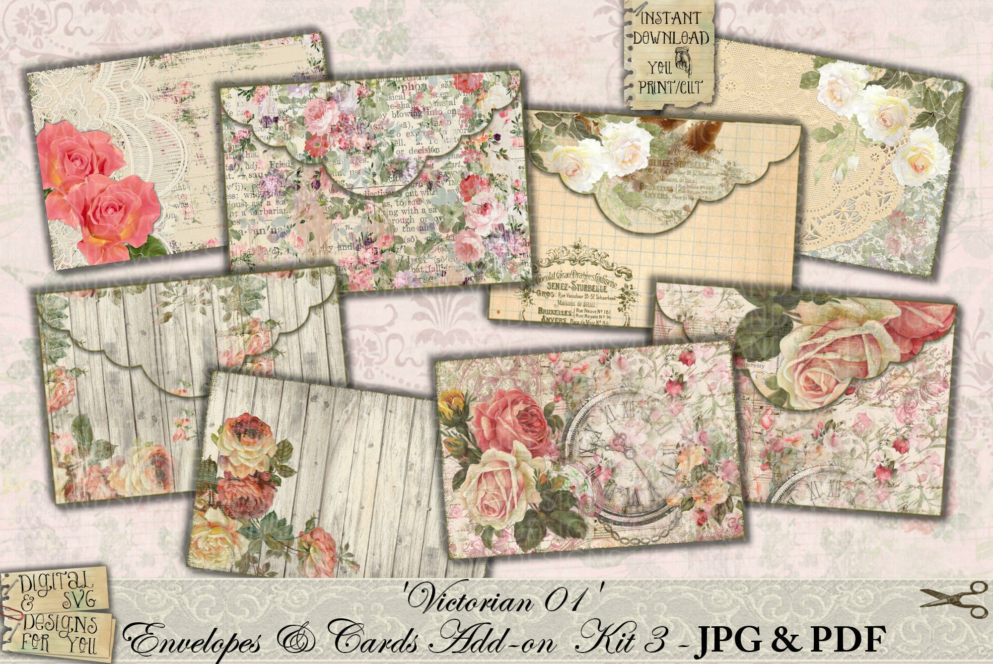 Patterns Free Printable Shabby Chic