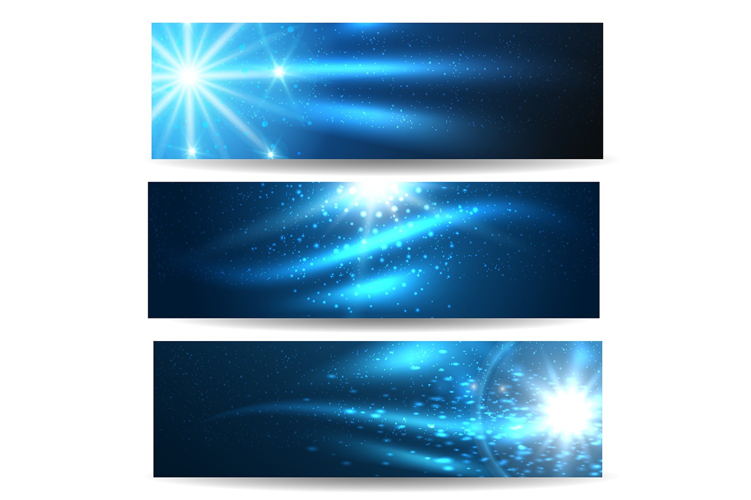 Star Space Banner Set (1276395) | Backgrounds | Design Bundles