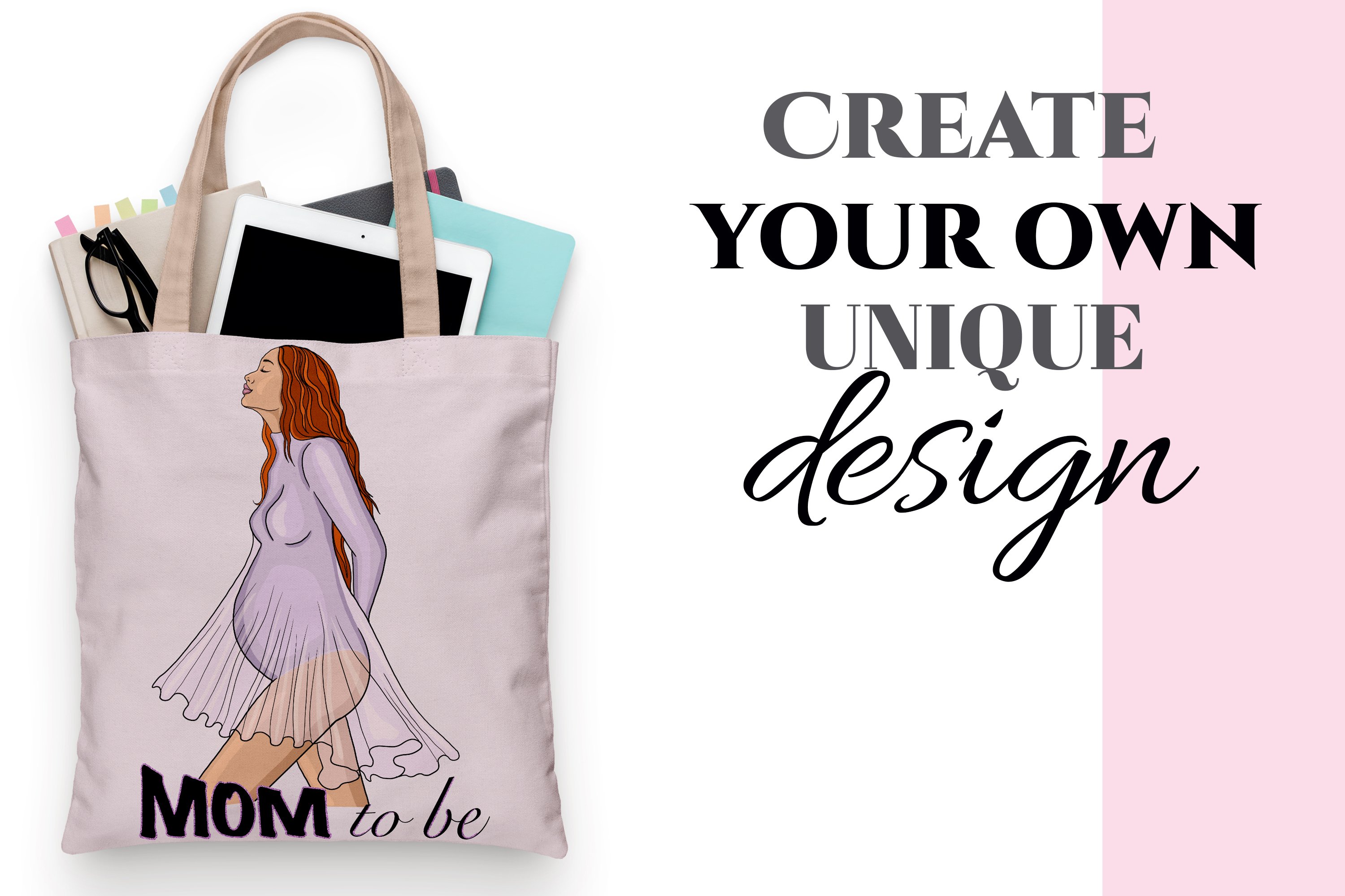 Mom to be T-shirt design. Pregnant woman. Maternity clipart. (953720 ...