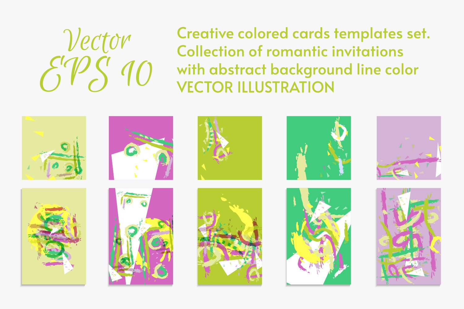 ART painting card templates SET eps 10 (676016) | Backgrounds | Design ...