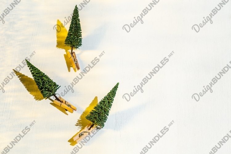 Merry Christmas layout made with fir tree imitation.