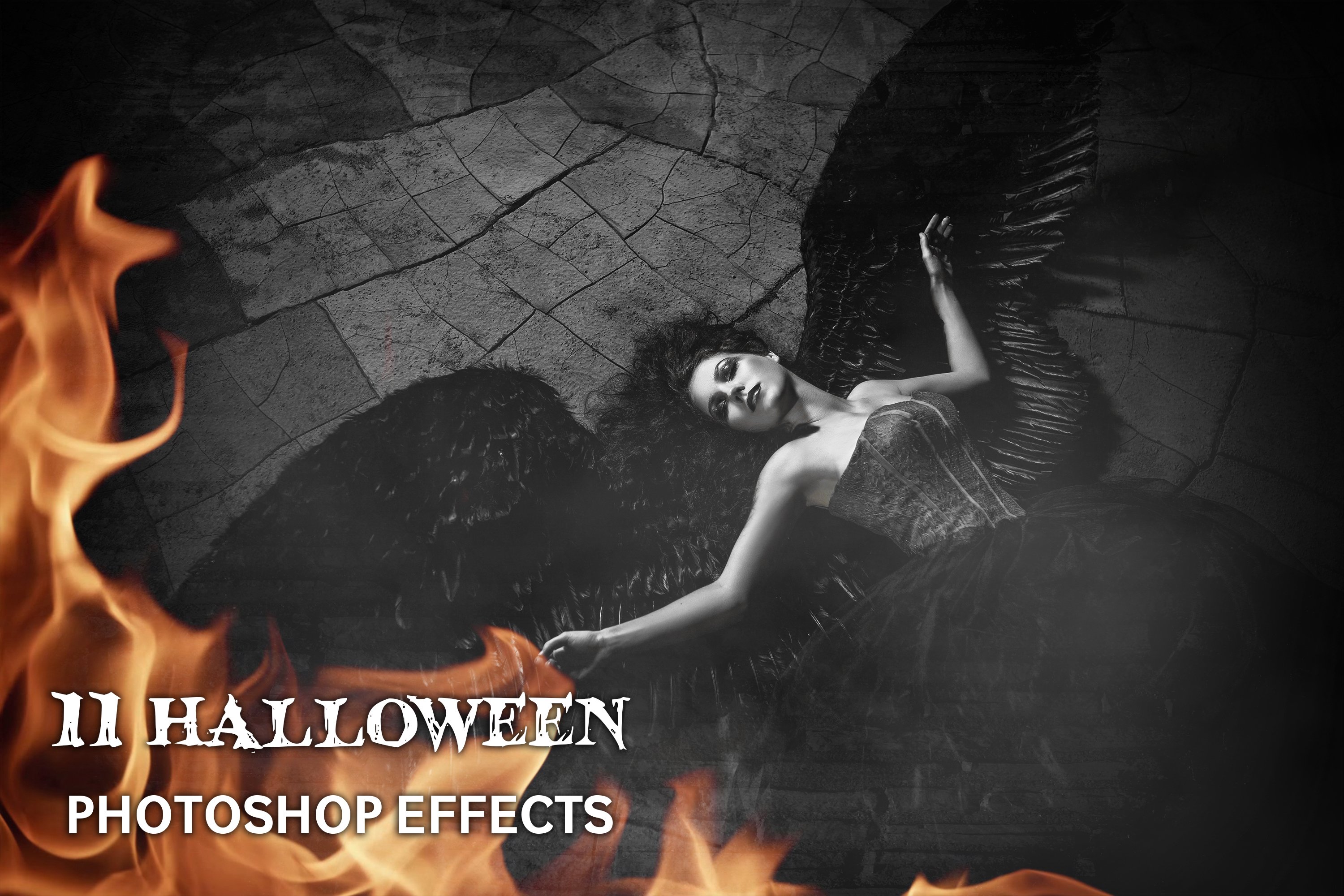 11 Halloween Photoshop Effects (435801) | Add ons | Design Bundles