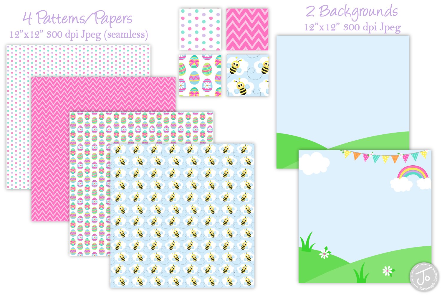 Easter bunny clipart, easter graphics & illustrations -C33 (229733 ...