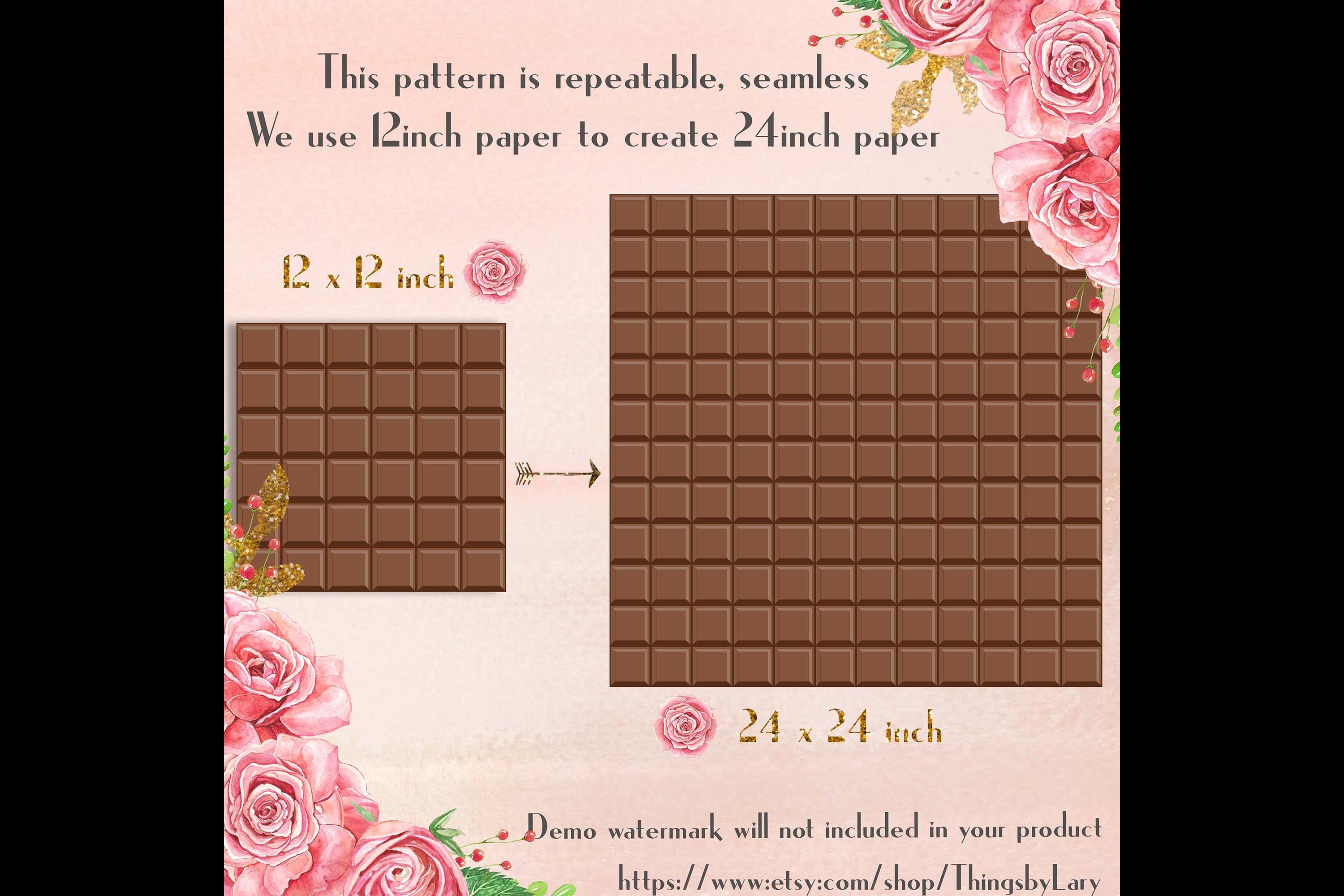 100 Seamless Chocolate Digital Papers Kid Candy Valentine (161245 ...