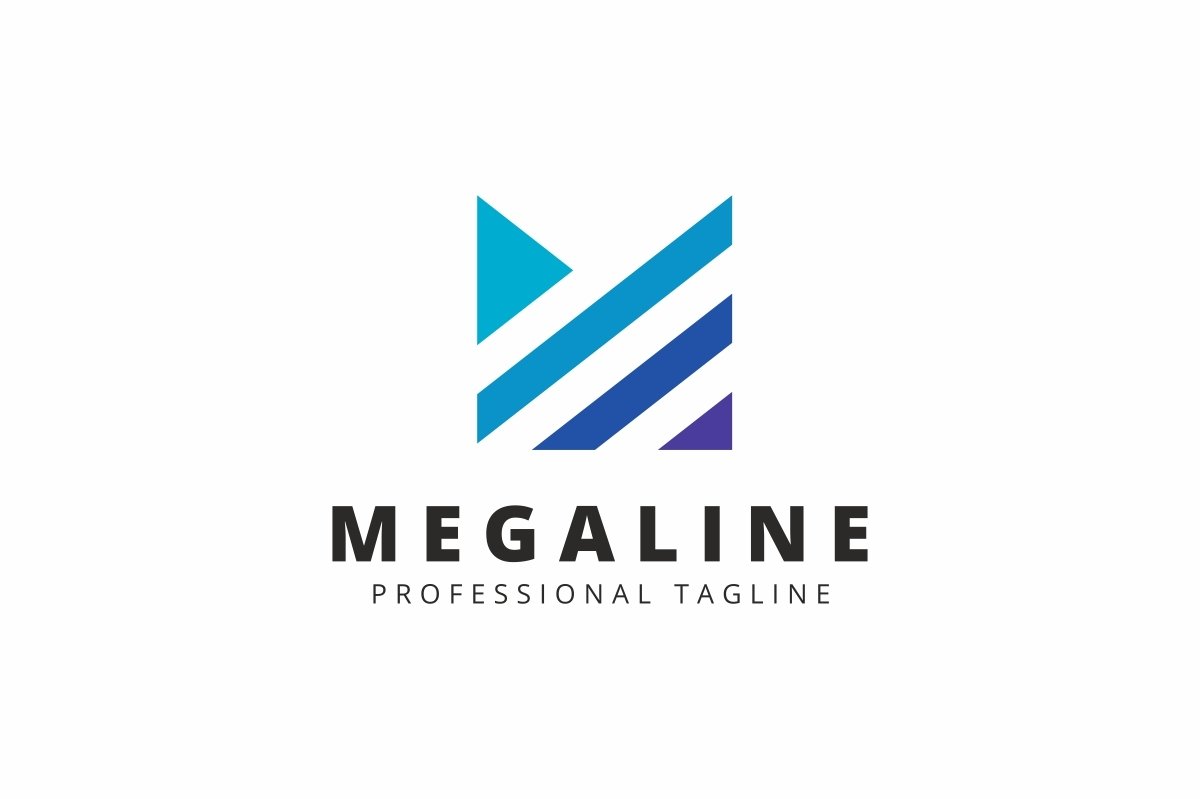 Megaline M Letter Logo (251654) | Logos | Design Bundles