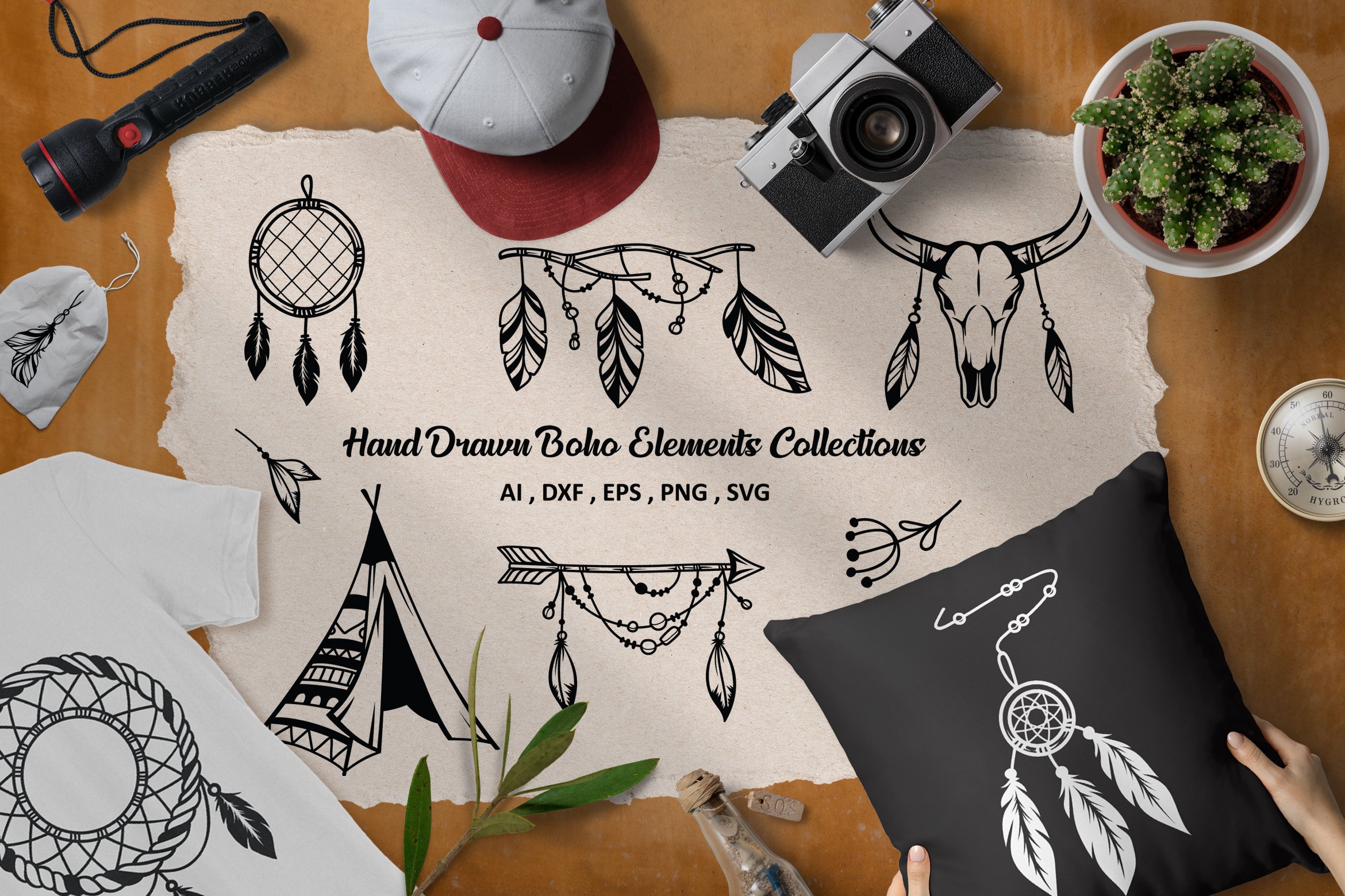 Bohemian Tribal Bundle (998735) | Illustrations | Design Bundles
