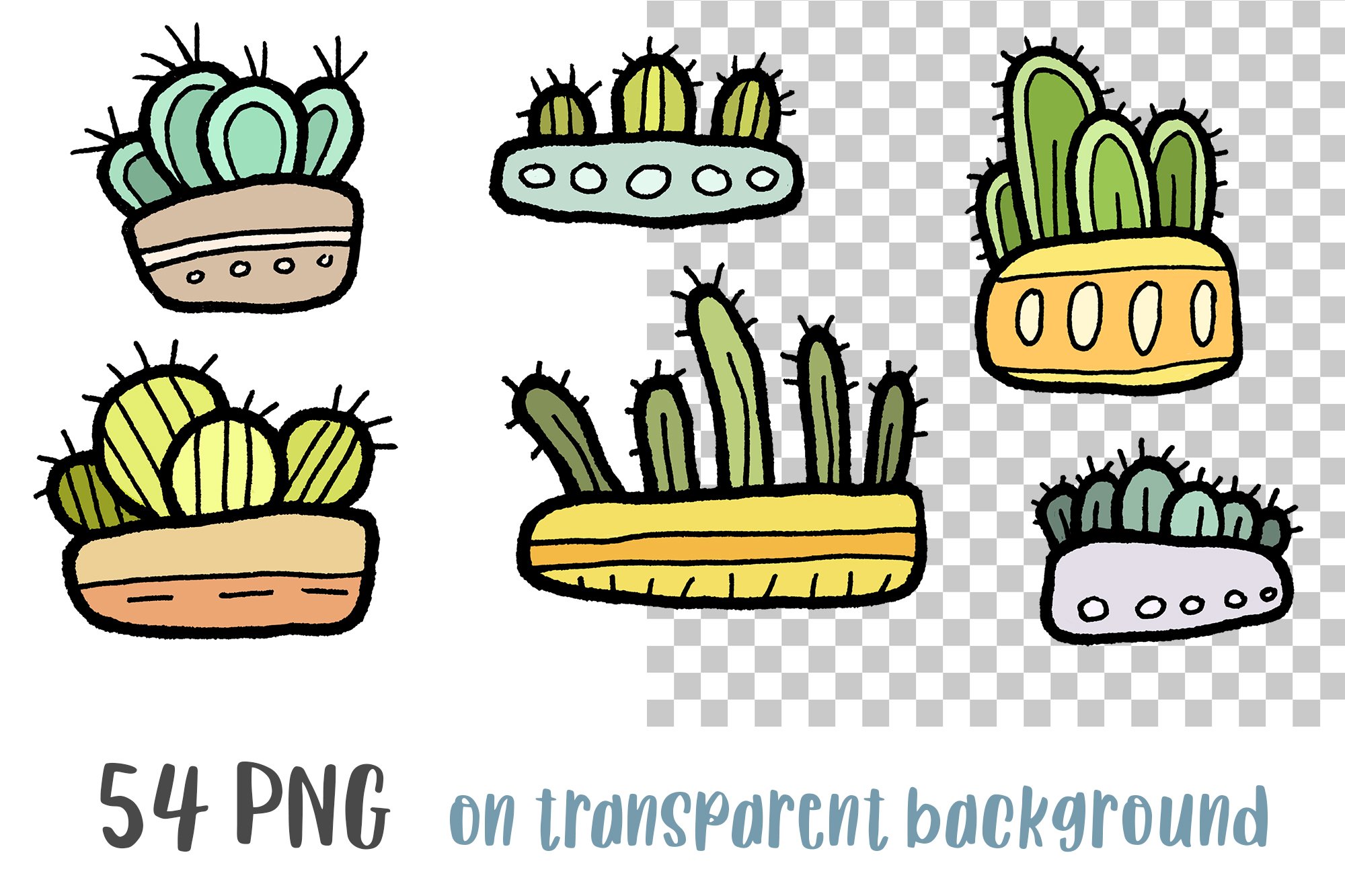 Cactus clipart Cactus clip art Cactus png Cactus bundle png (655647 ...
