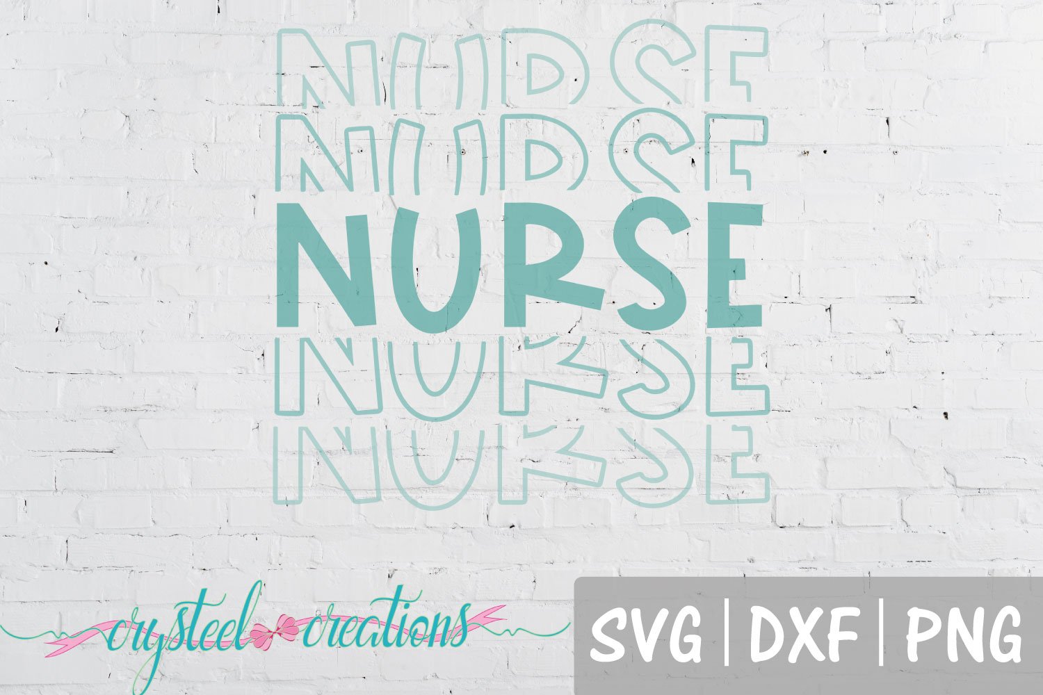 Nurse Stacked Colored SVG, PNG, DXF (541598) | Cut Files | Design Bundles