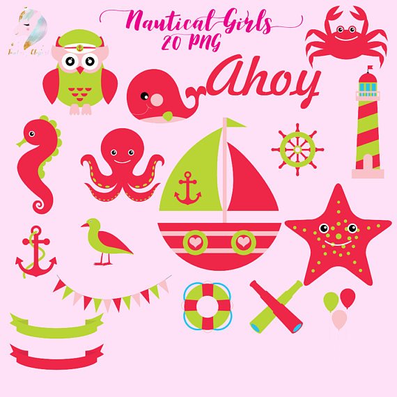 Nautical Girl Clipart (48954) | Illustrations | Design Bundles