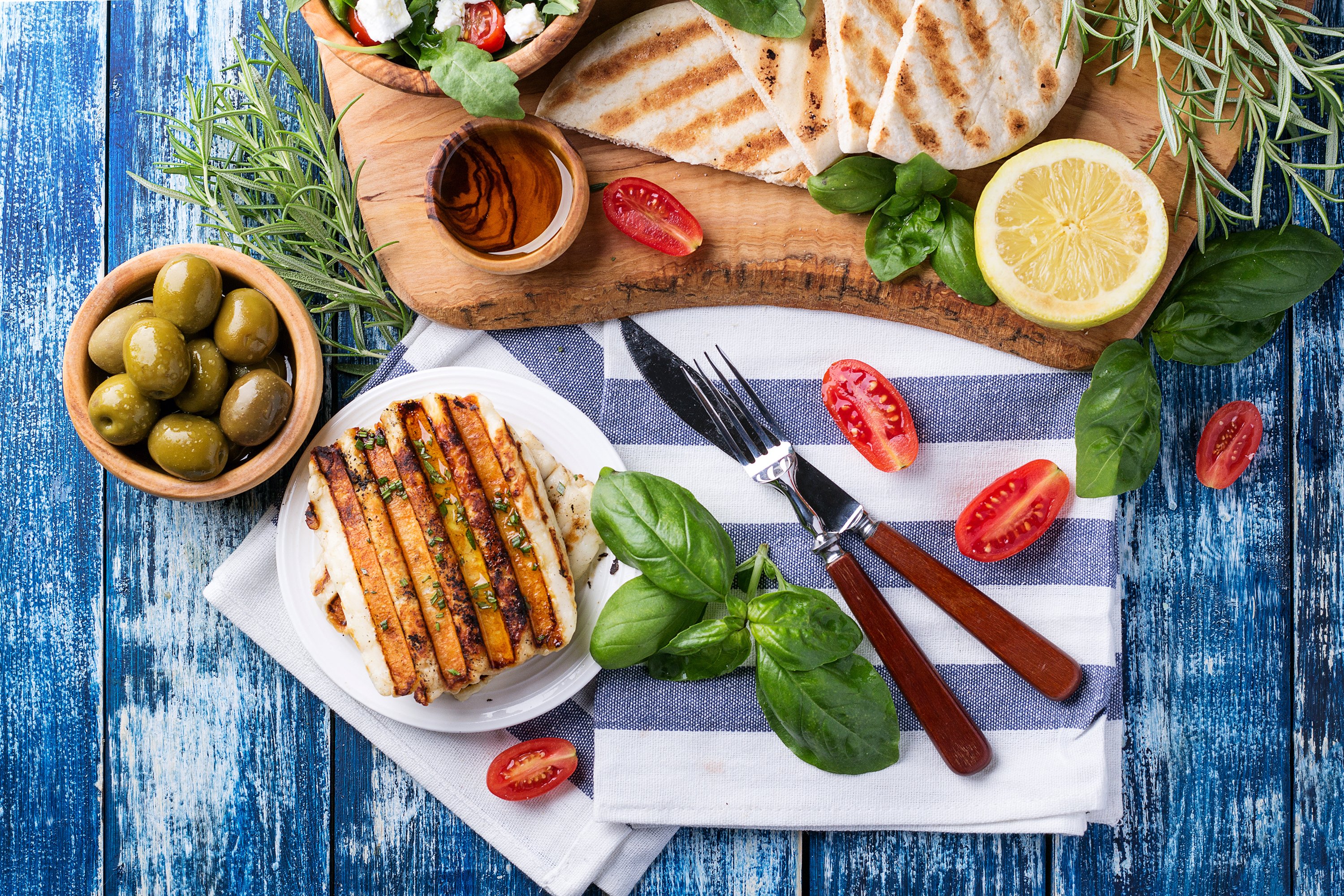 Tradtional set of Greek mezze (634558) | Food and Drink | Design Bundles