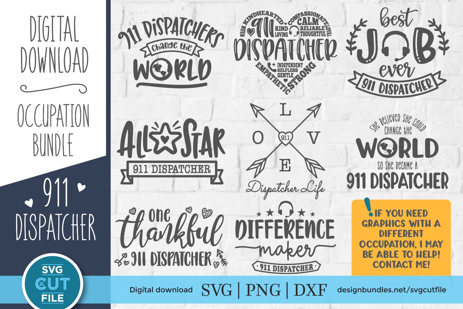 911 svg - a 911 dispatcher svg bundle for crafters (535964) | Cut Files ...