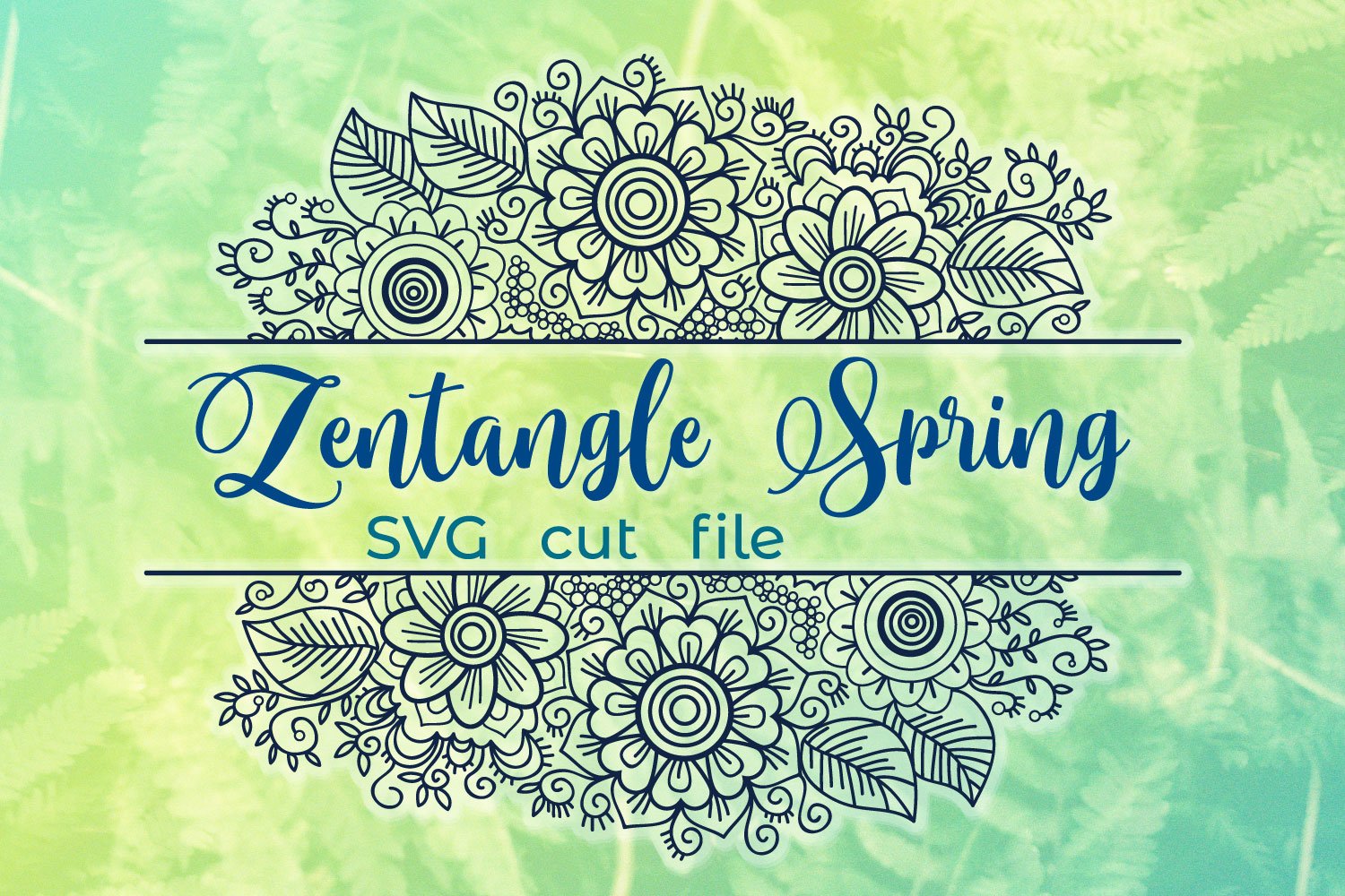 Zentangle Spring SVG cut file (448482) | Monograms | Design Bundles