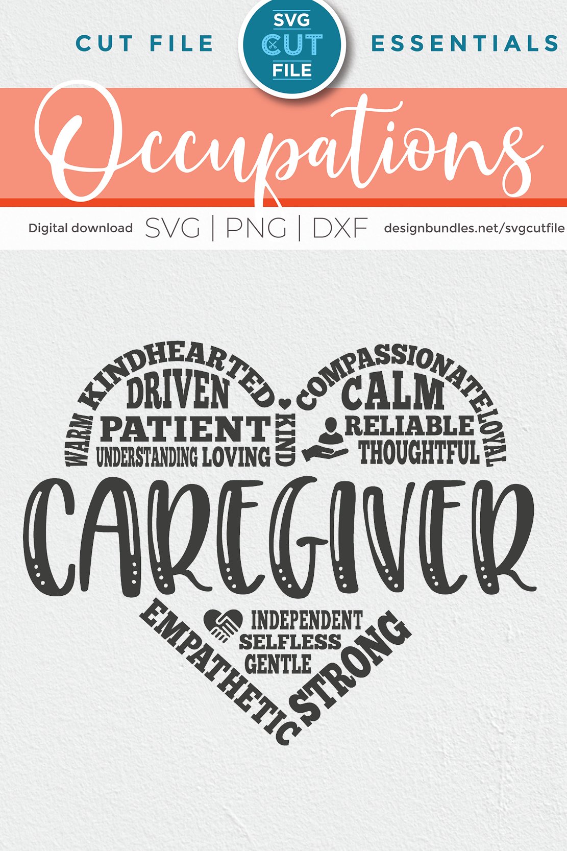 Caregiver svg, a home care giver svg for crafters (850062) | Cut Files ...