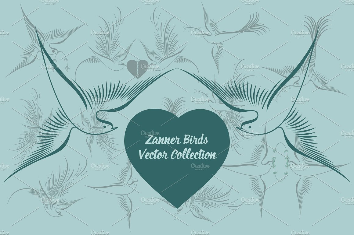 Zanner Birds Vector Collection (35862) | Elements | Design Bundles