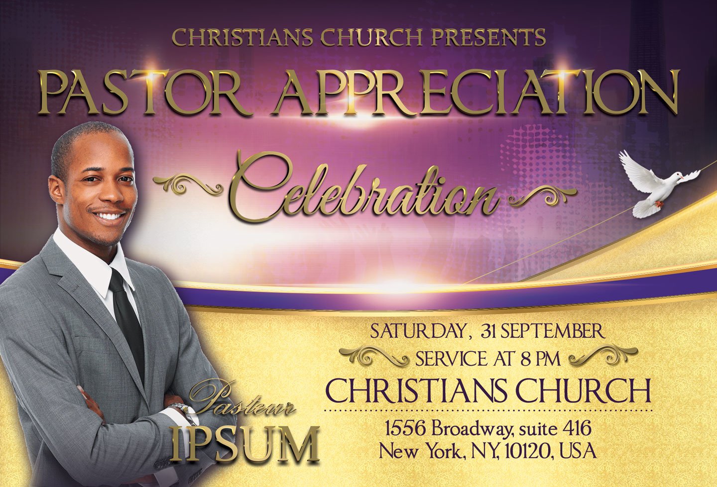 Church Flyer Pastor Appreciation Celebration (149190) | Flyers | Design ...