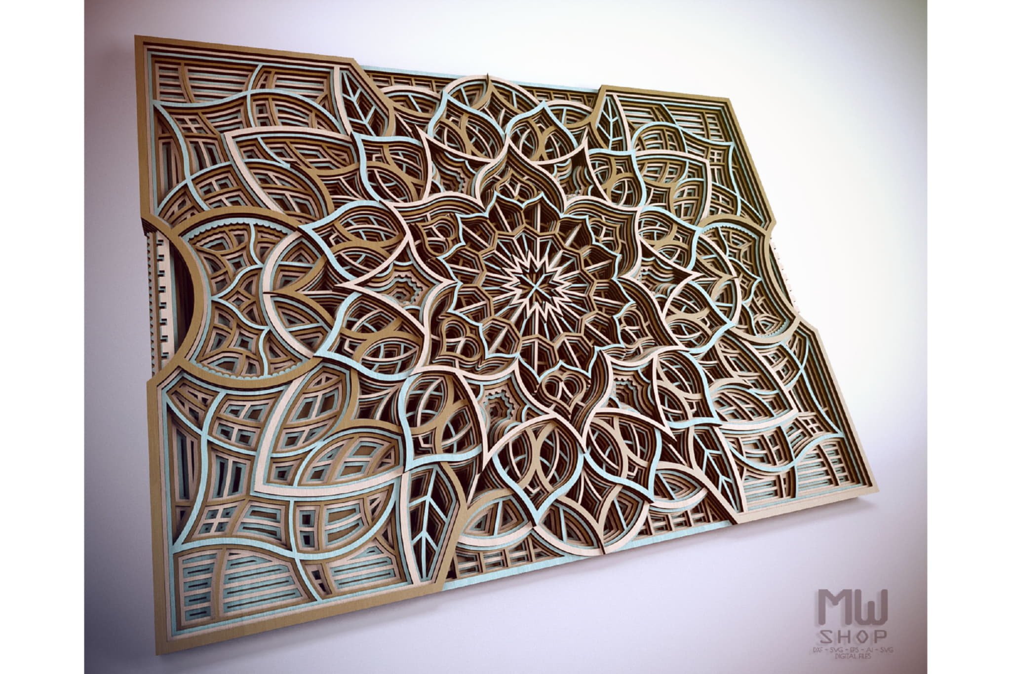 M28 - Multilayer Mandala DXF for Laser cut and CNC router (580850 ...