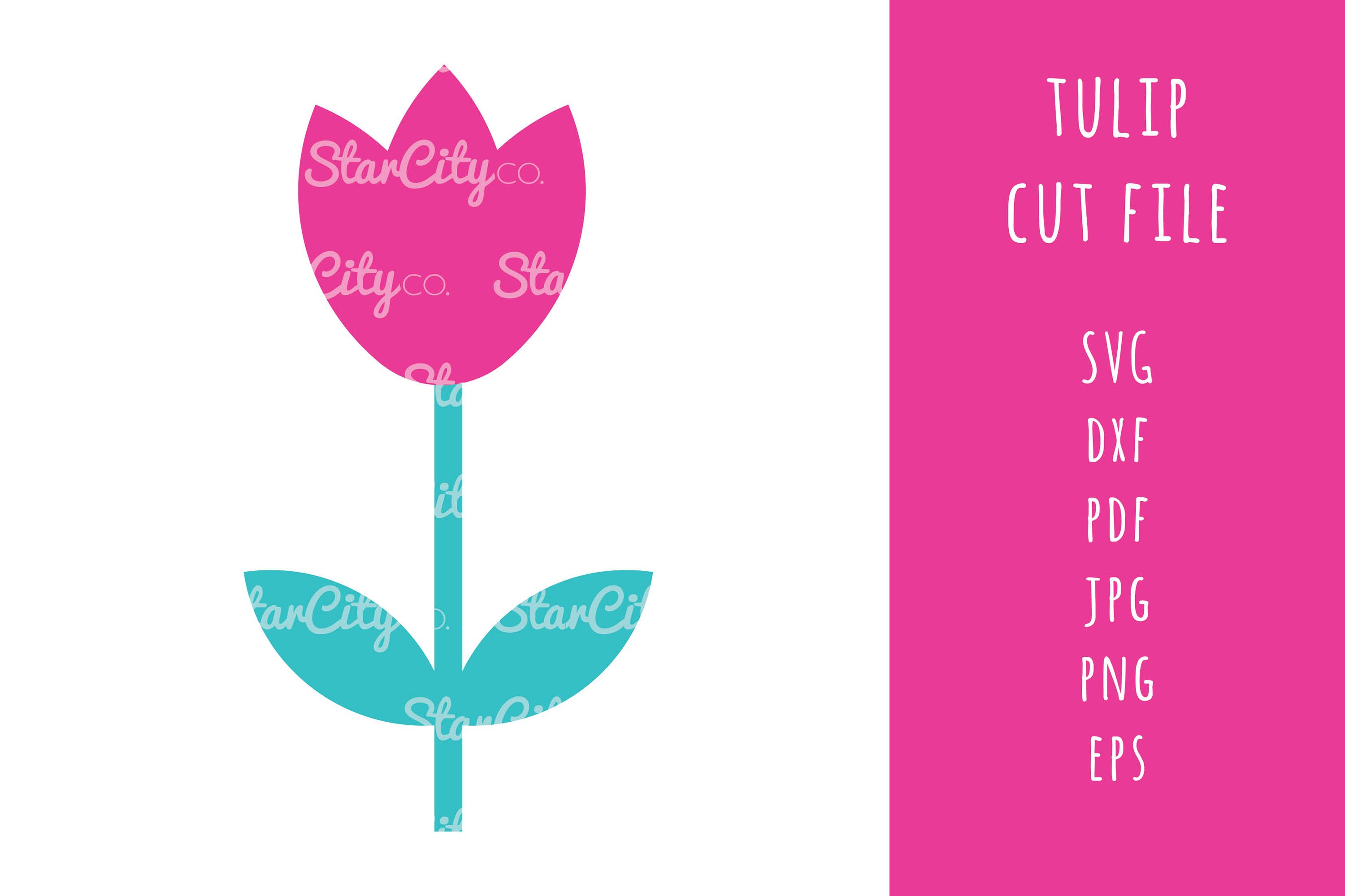Tulip SVG Cut files, Tulip cutting files, flower cut file (524207 ...