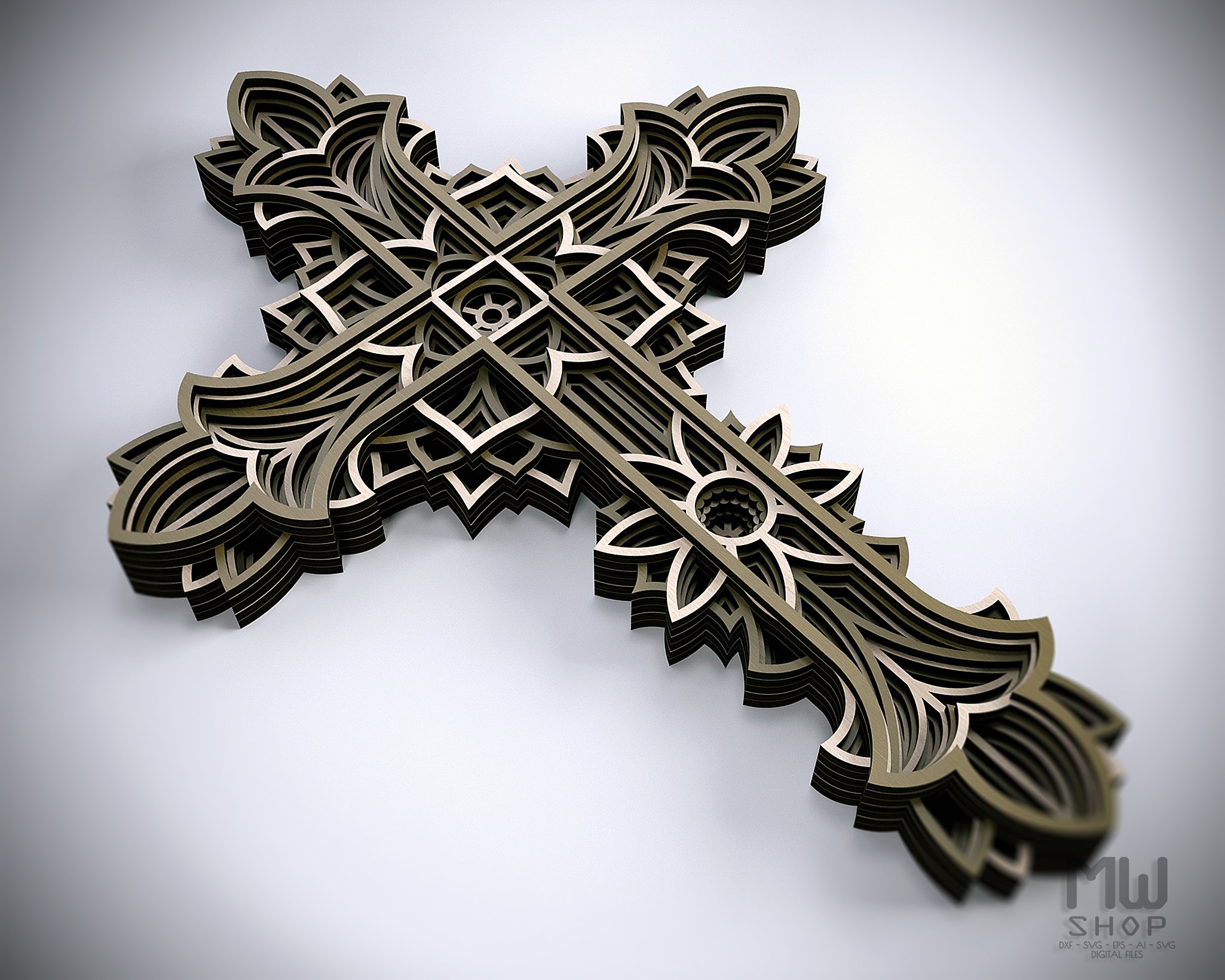 Cr13 - Multilayer Cross, Laser cut Cross, Cricut Cross SVG (802507 ...