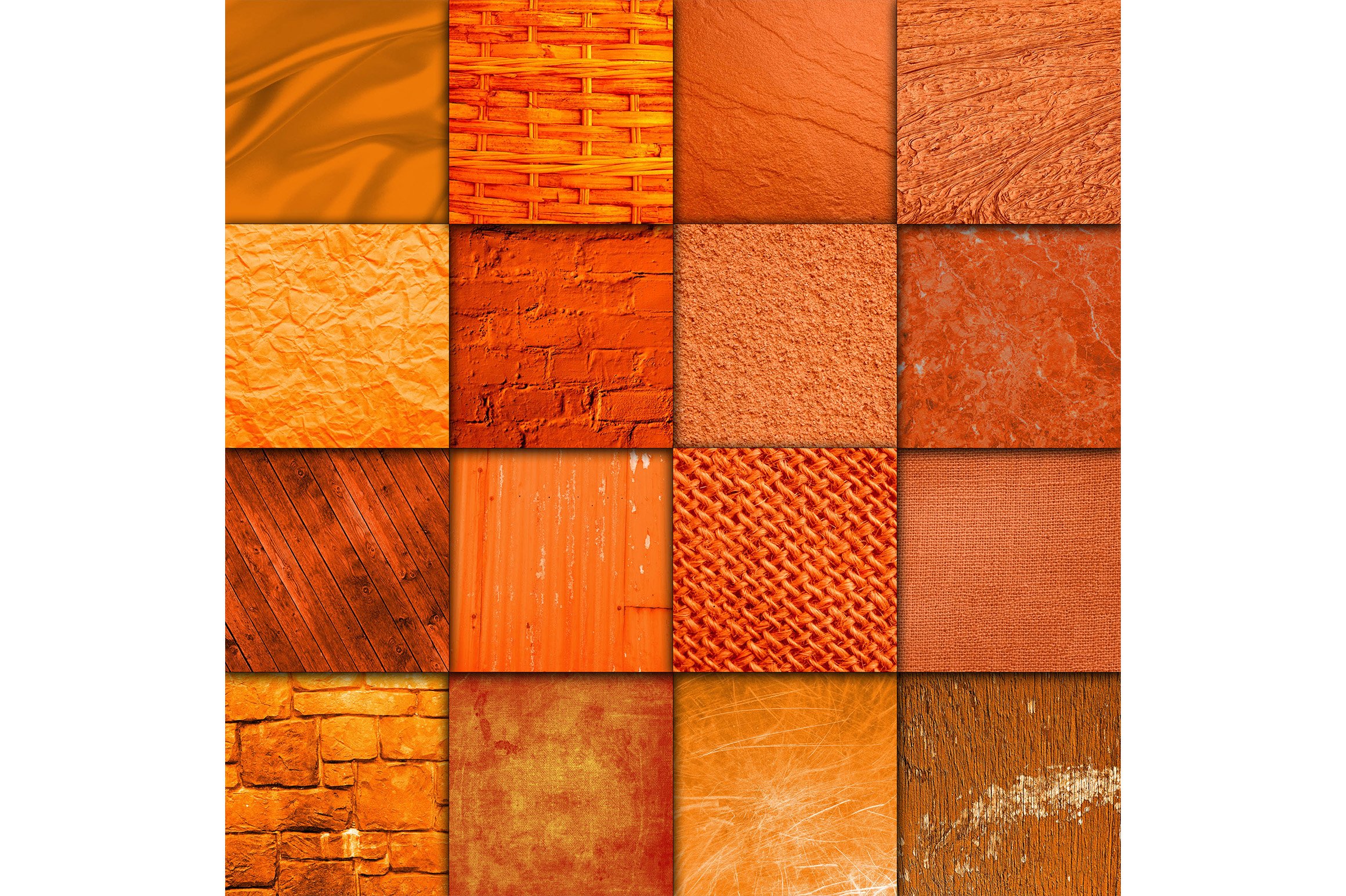 Shades of Orange Digital Paper Textures (721608) | Textures | Design ...