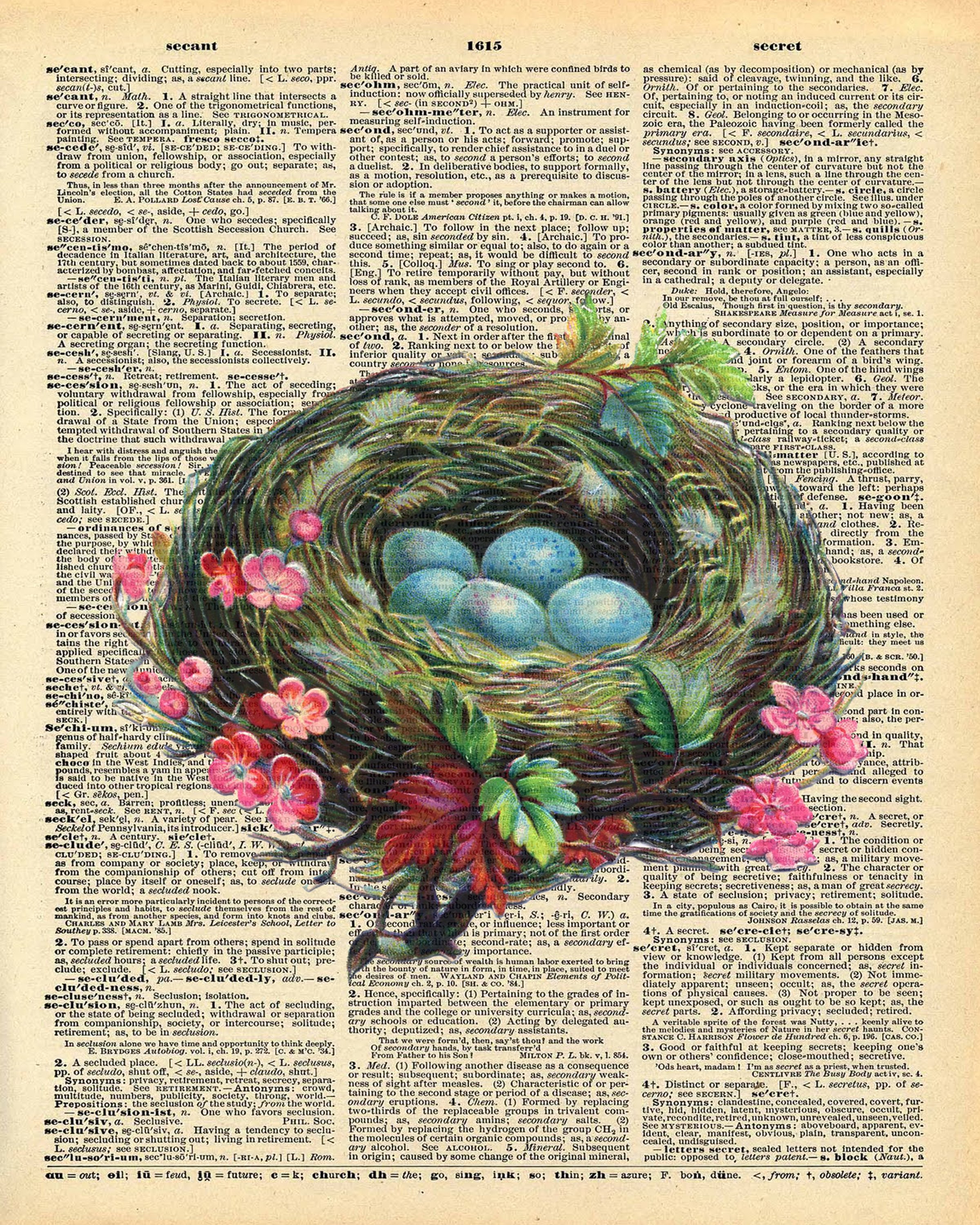 Vintage Dictionary Art Print Collection - 24 Art Prints (38245 ...