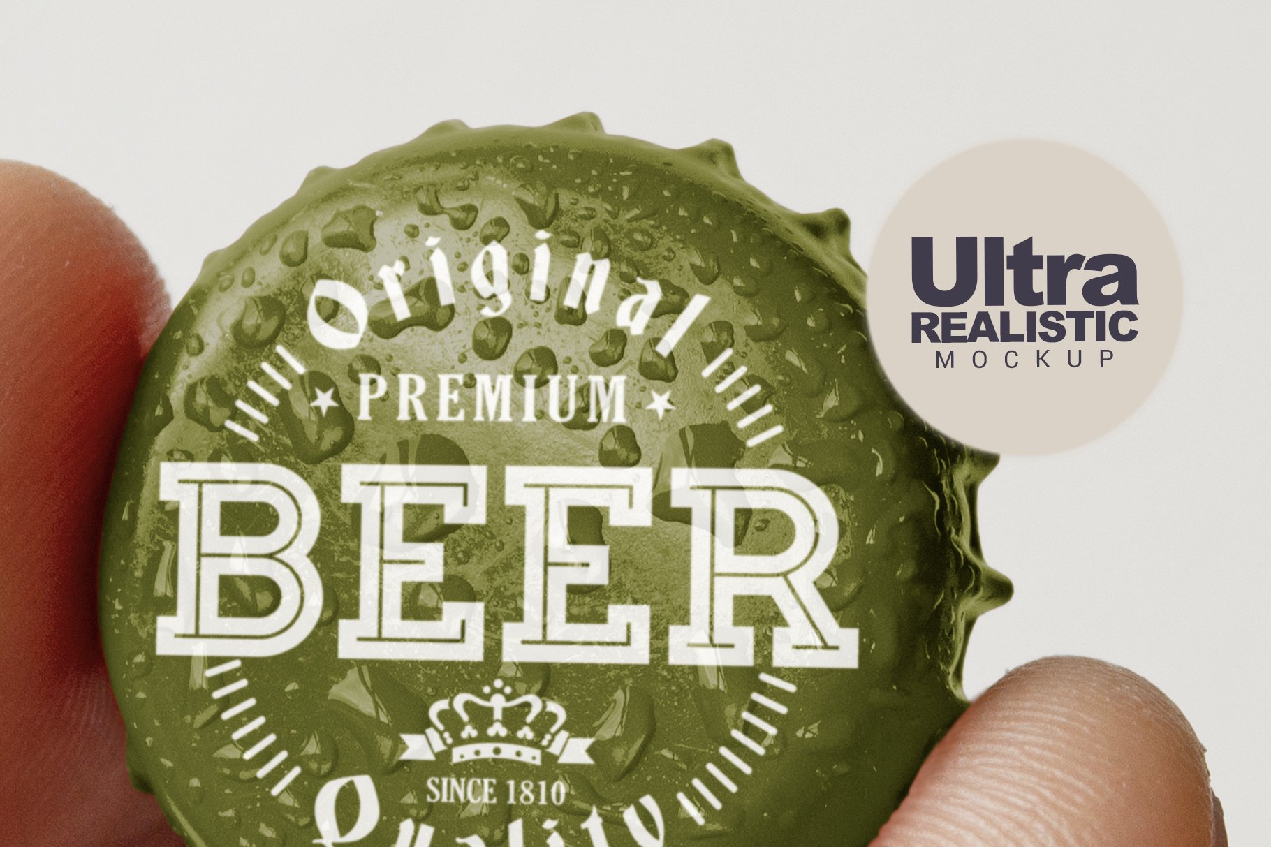 Beer Cap Hand Mockup (525995) | Mockups | Design Bundles