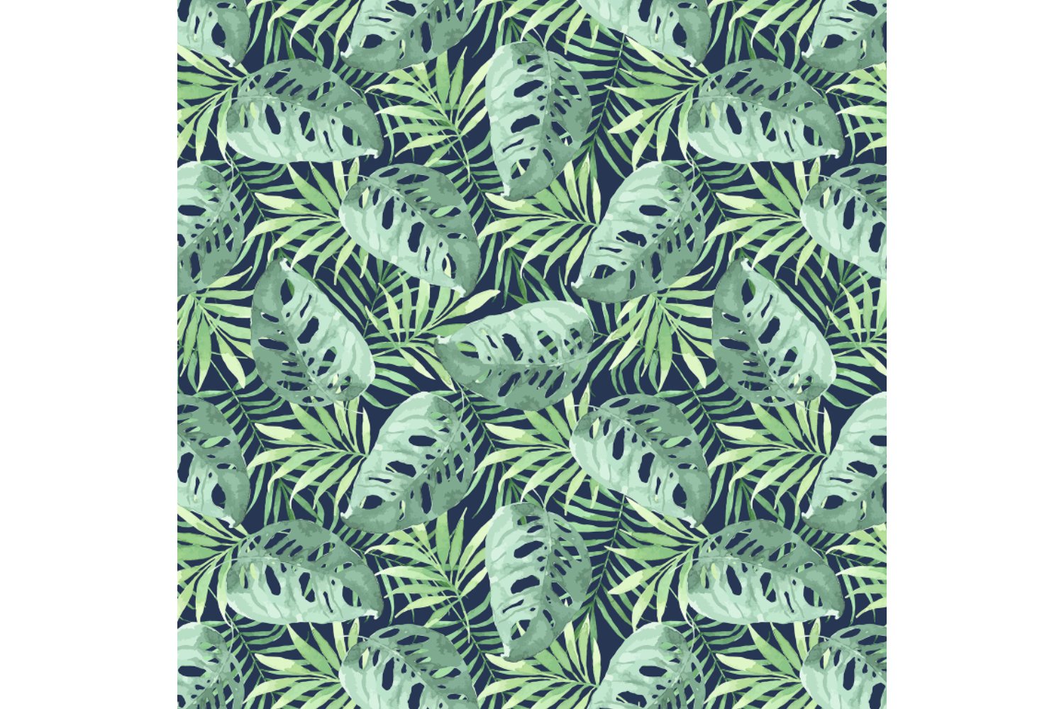 Tropical designs in watercolor. (14174) | Patterns | Design Bundles