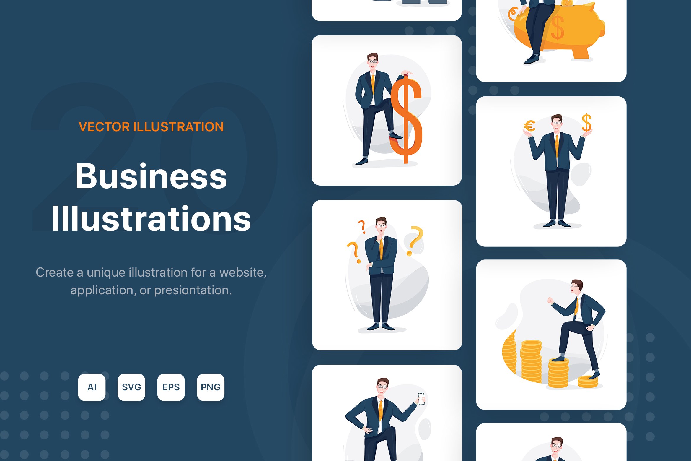 Business & Finance Illustrations (514750) | Illustrations | Design Bundles