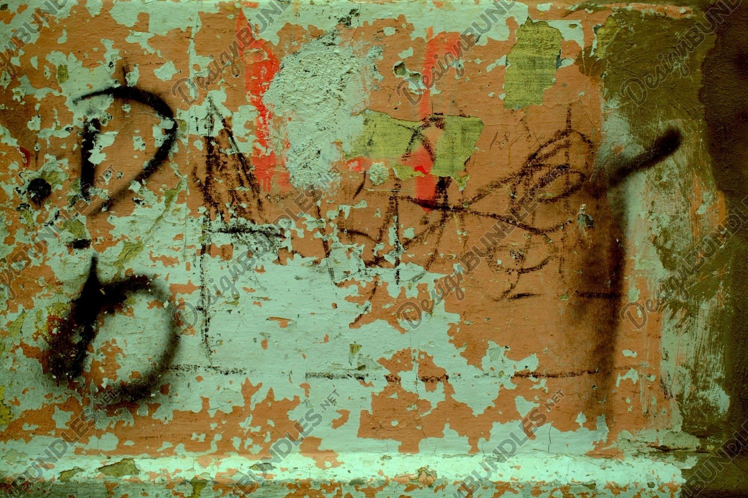 Old dilapidated wall texture with graffiti (1182519) | Textures ...