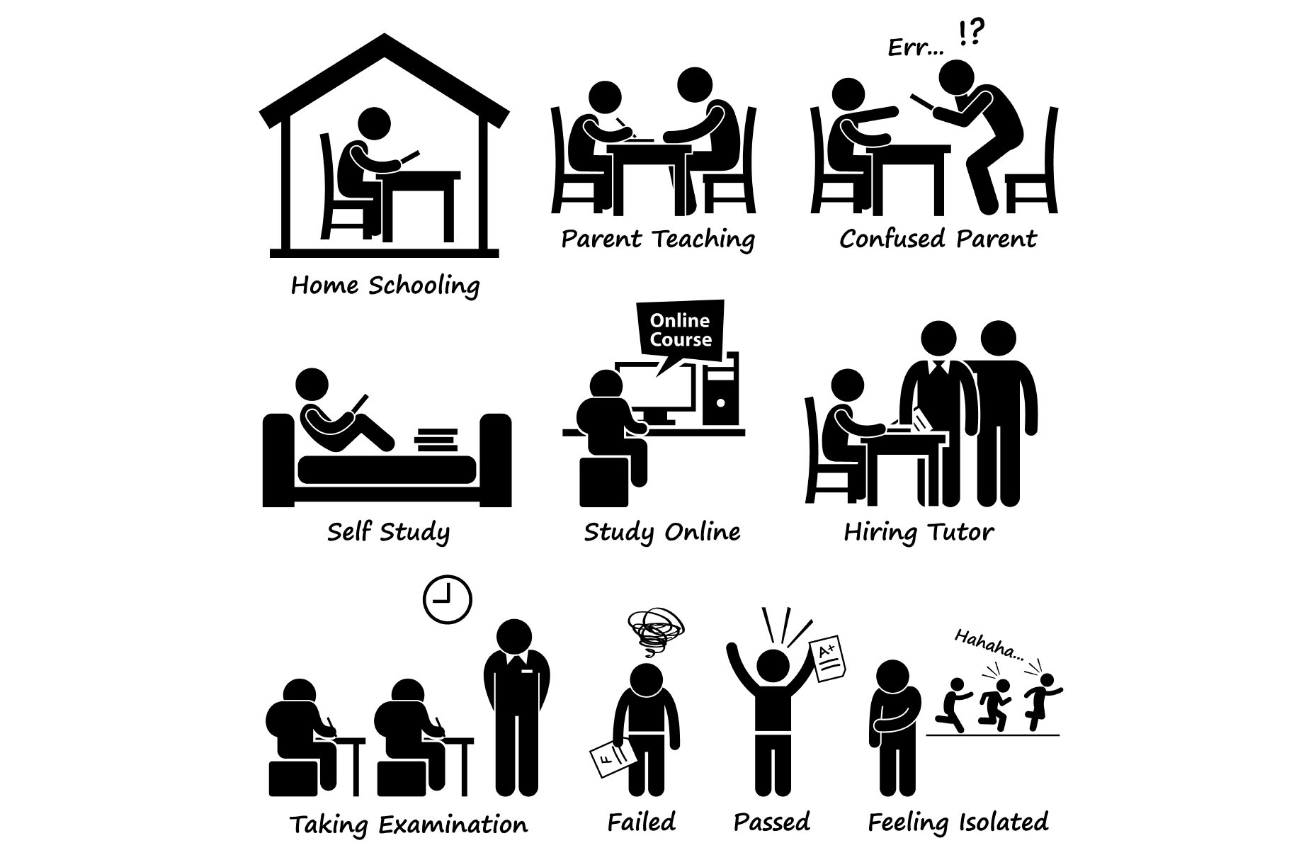 Stick Figure Studying