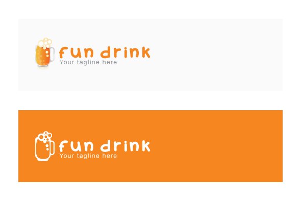 Fun Drink - Drink Bar Stock Logo Template (4737) | Logos | Design Bundles