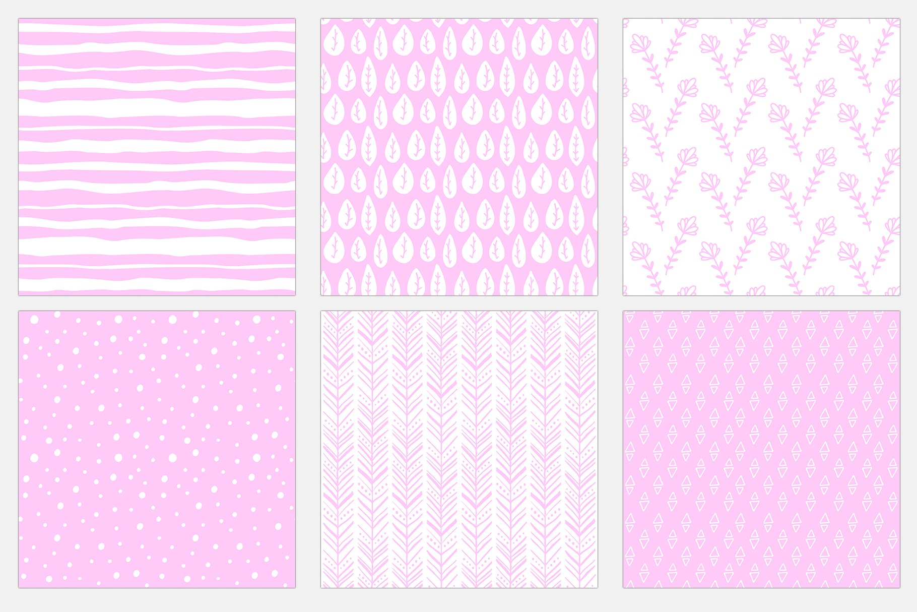 Hyacinth Pastel Digital Paper Set (674780) | Patterns | Design Bundles