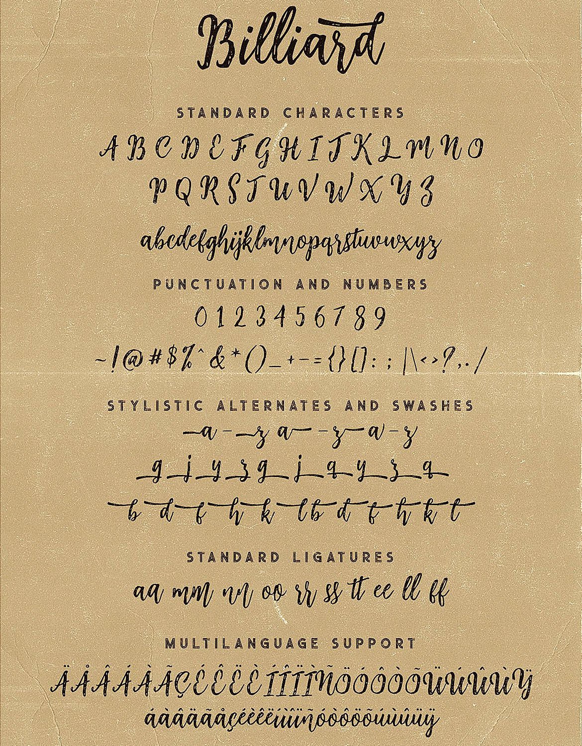 Billiard Font Duo (95836) | Brush | Font Bundles