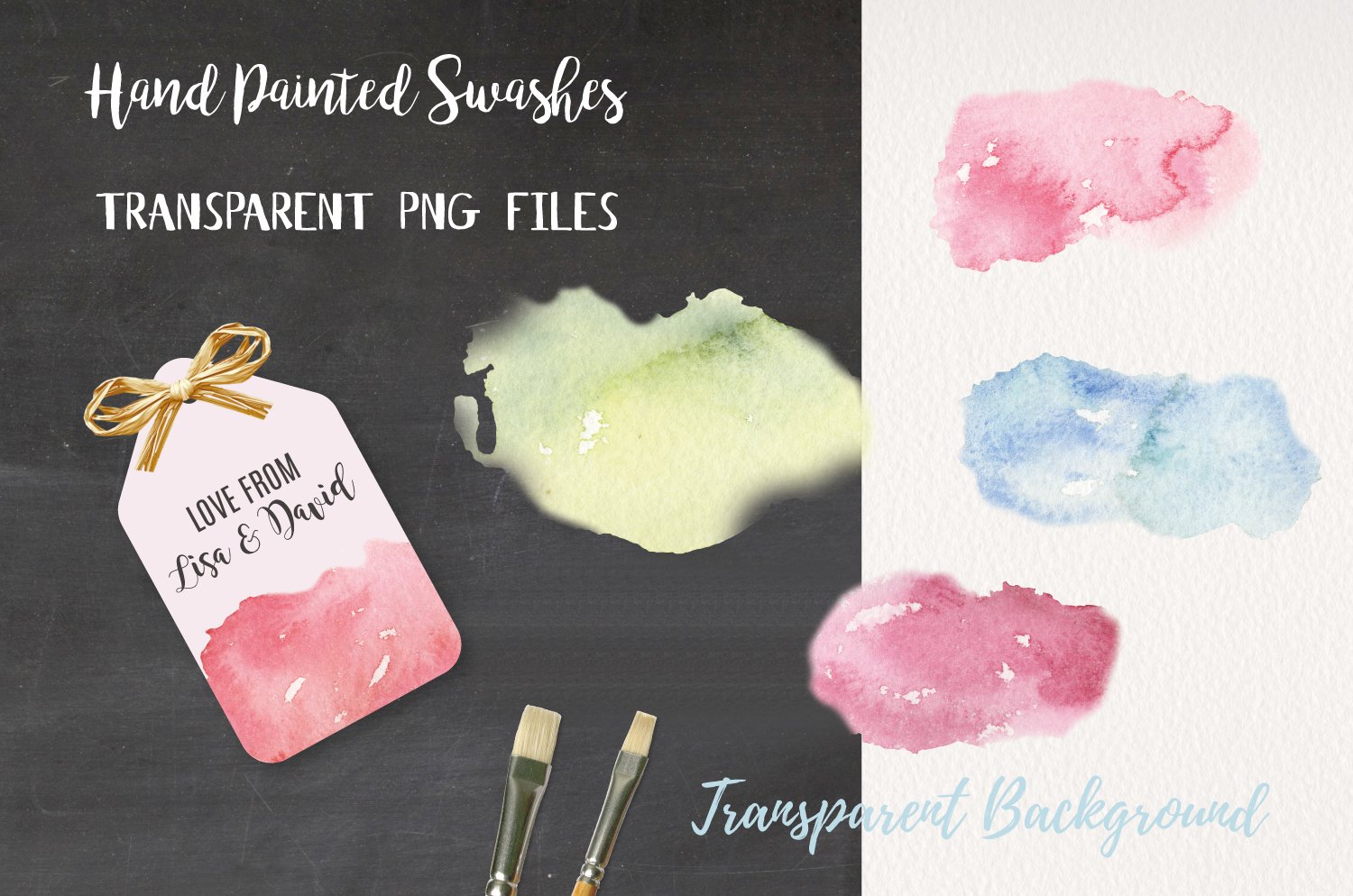 Swashes Watercolor Elements 15 Painted Blends Pretty