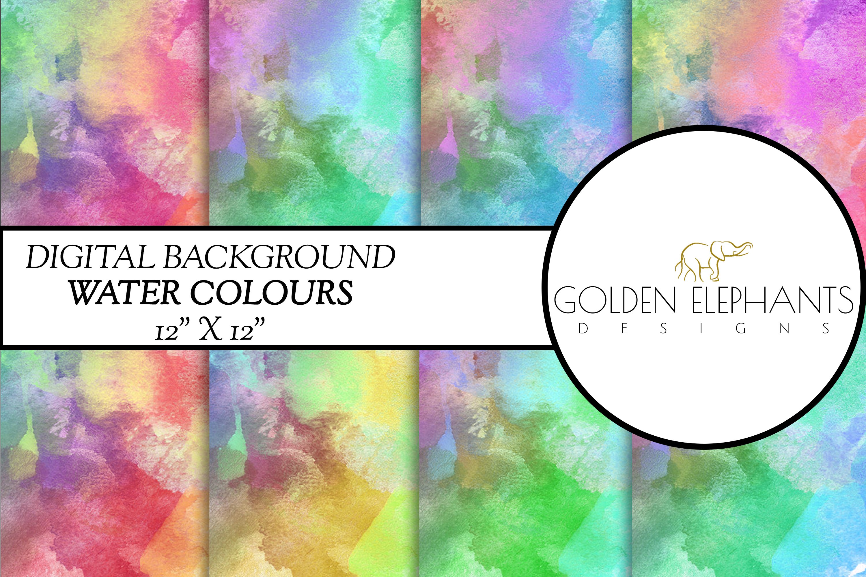 8 Watercolour Digital Paper (287869) | Backgrounds | Design Bundles