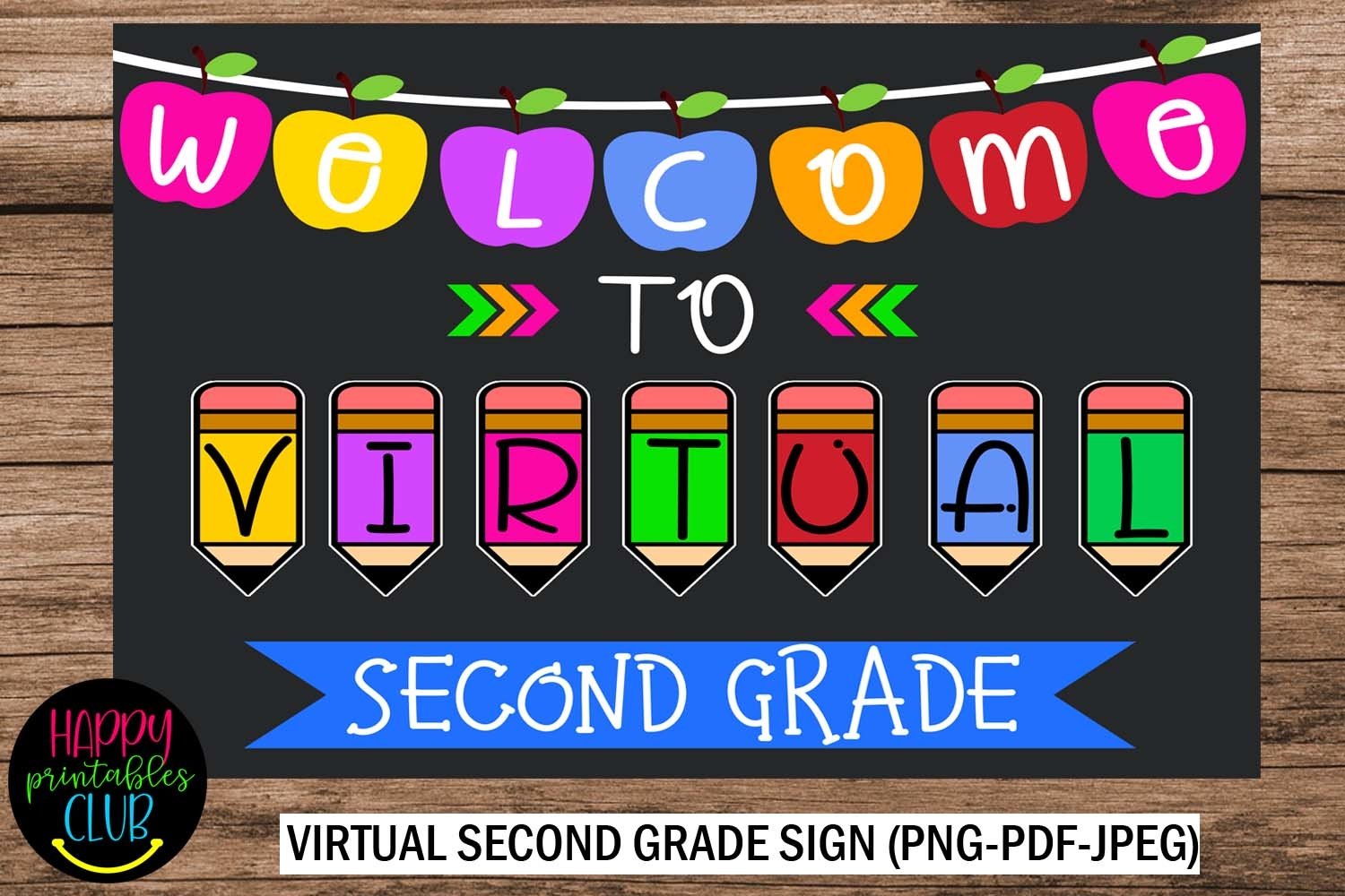 Welcome to Virtual Second Grade Sign- Second Grade First Day (888302 ...