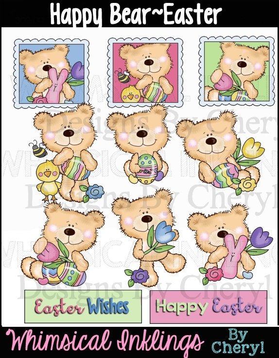 Happy Bears Clipart Bundle (76794) | Illustrations | Design Bundles
