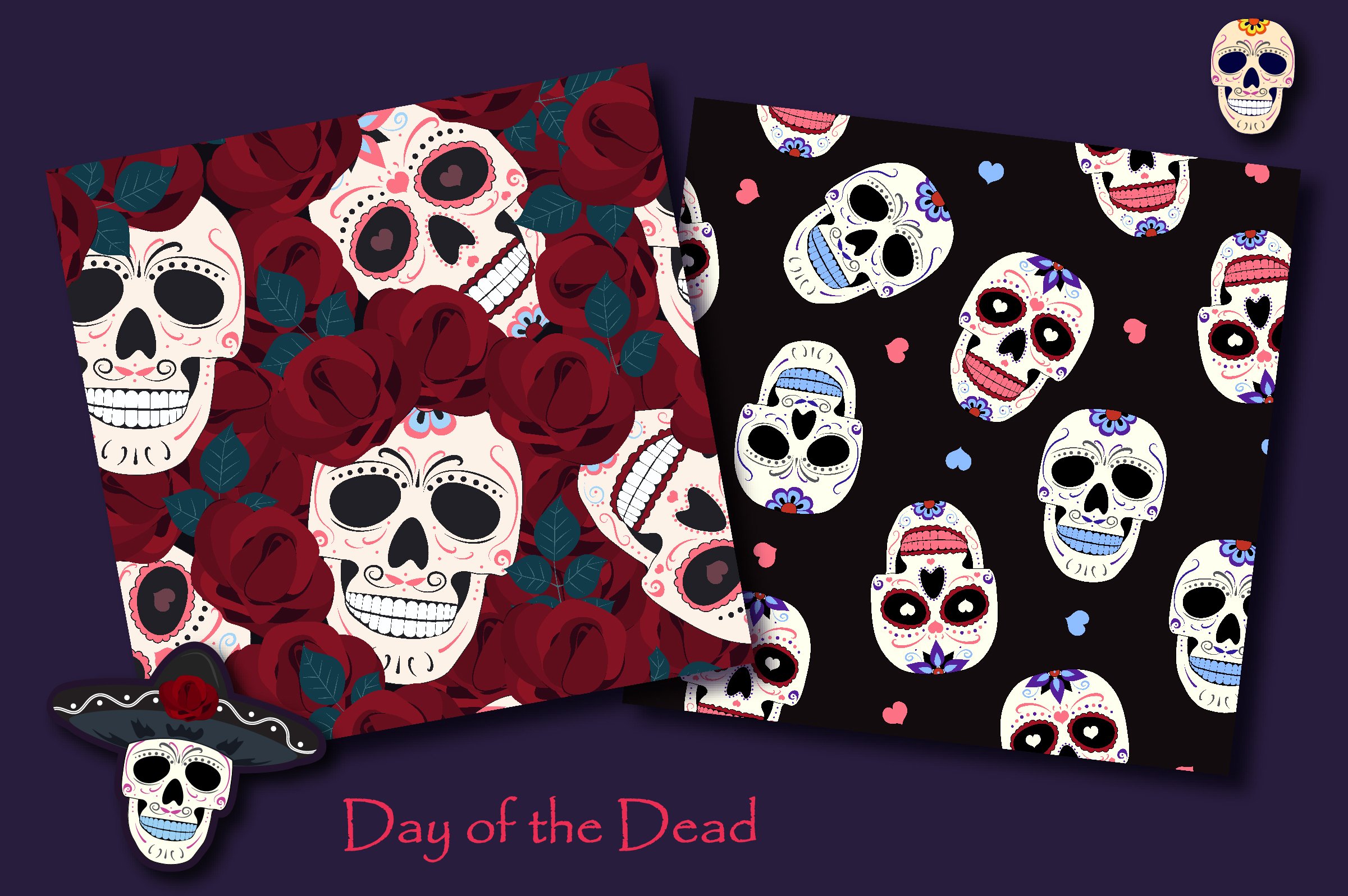Sugar Skulls Day of the Dead Seamless Pattern (920038) | Patterns ...