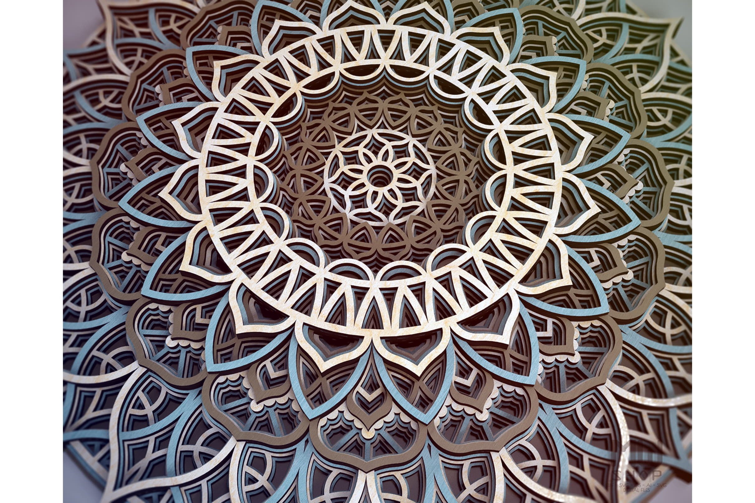 M14 - Layered Mandala pattern for cutting machines (578815) | Laser ...