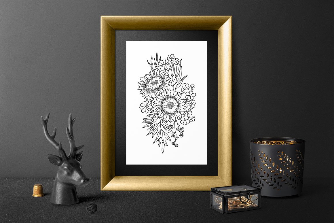 Flowers illustration | Split flowers