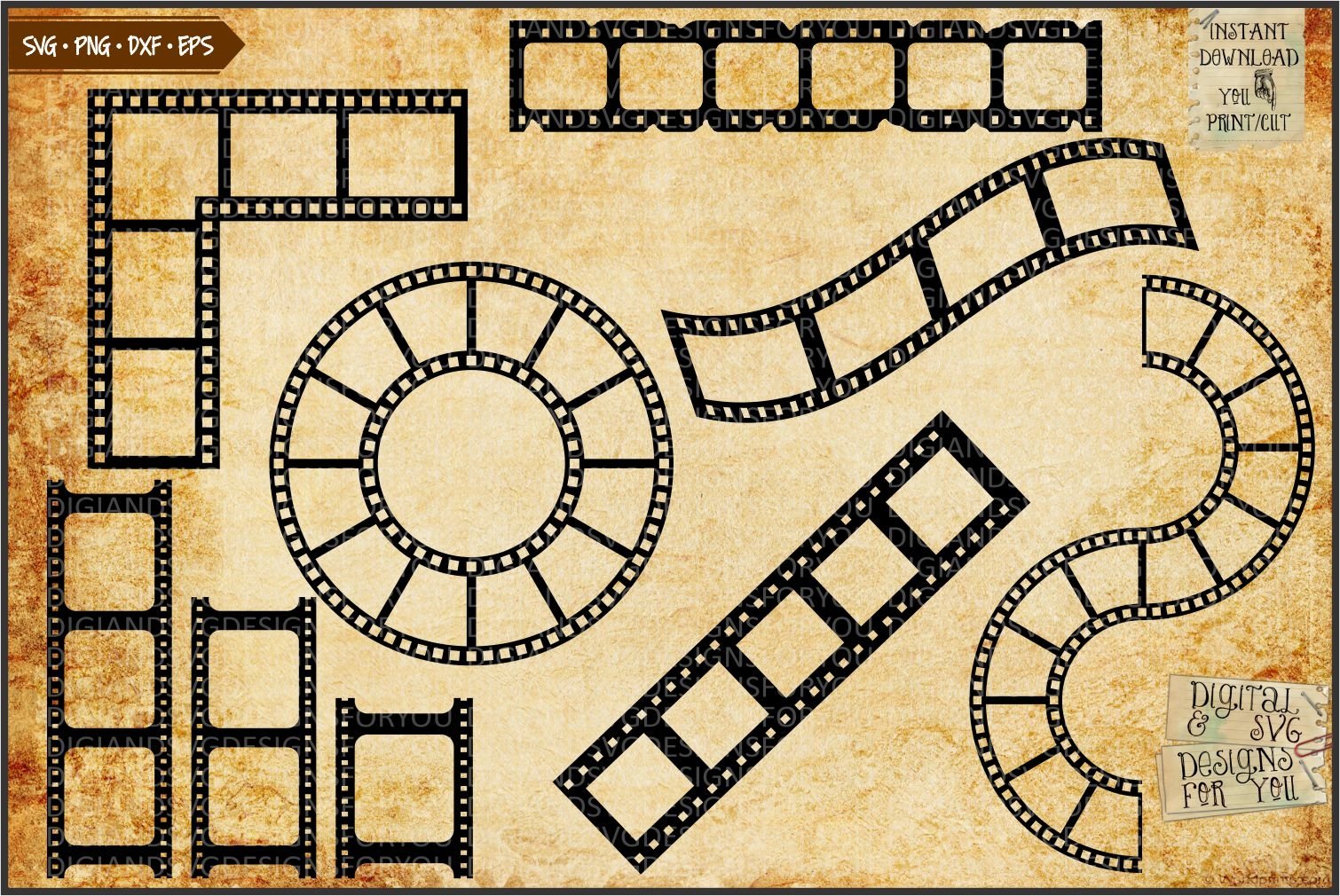 Filmstrips (644321) | Cut Files | Design Bundles