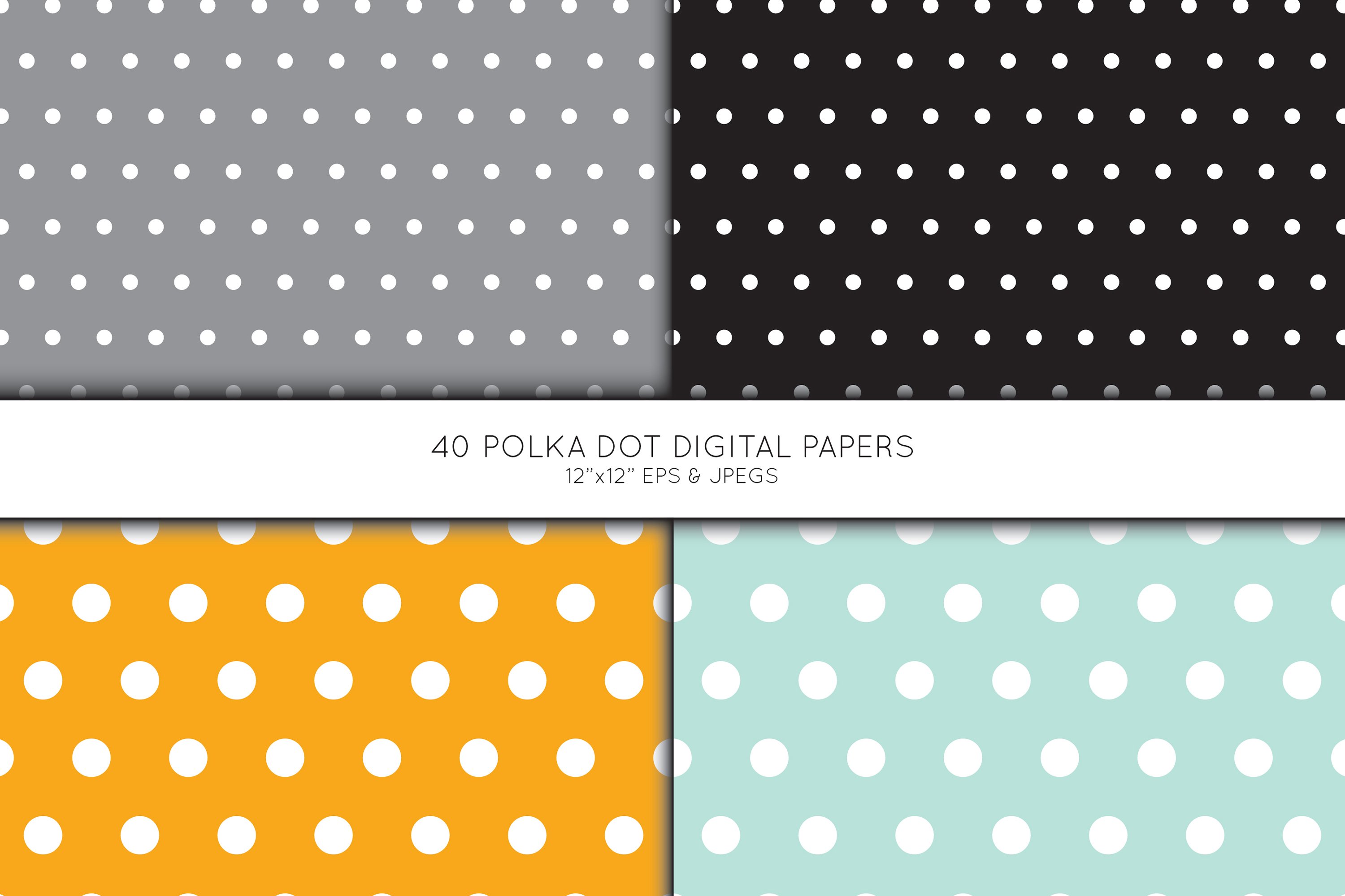 Polka Dot Digital Paper, Dot Scrapbook paper (306678) | Patterns ...