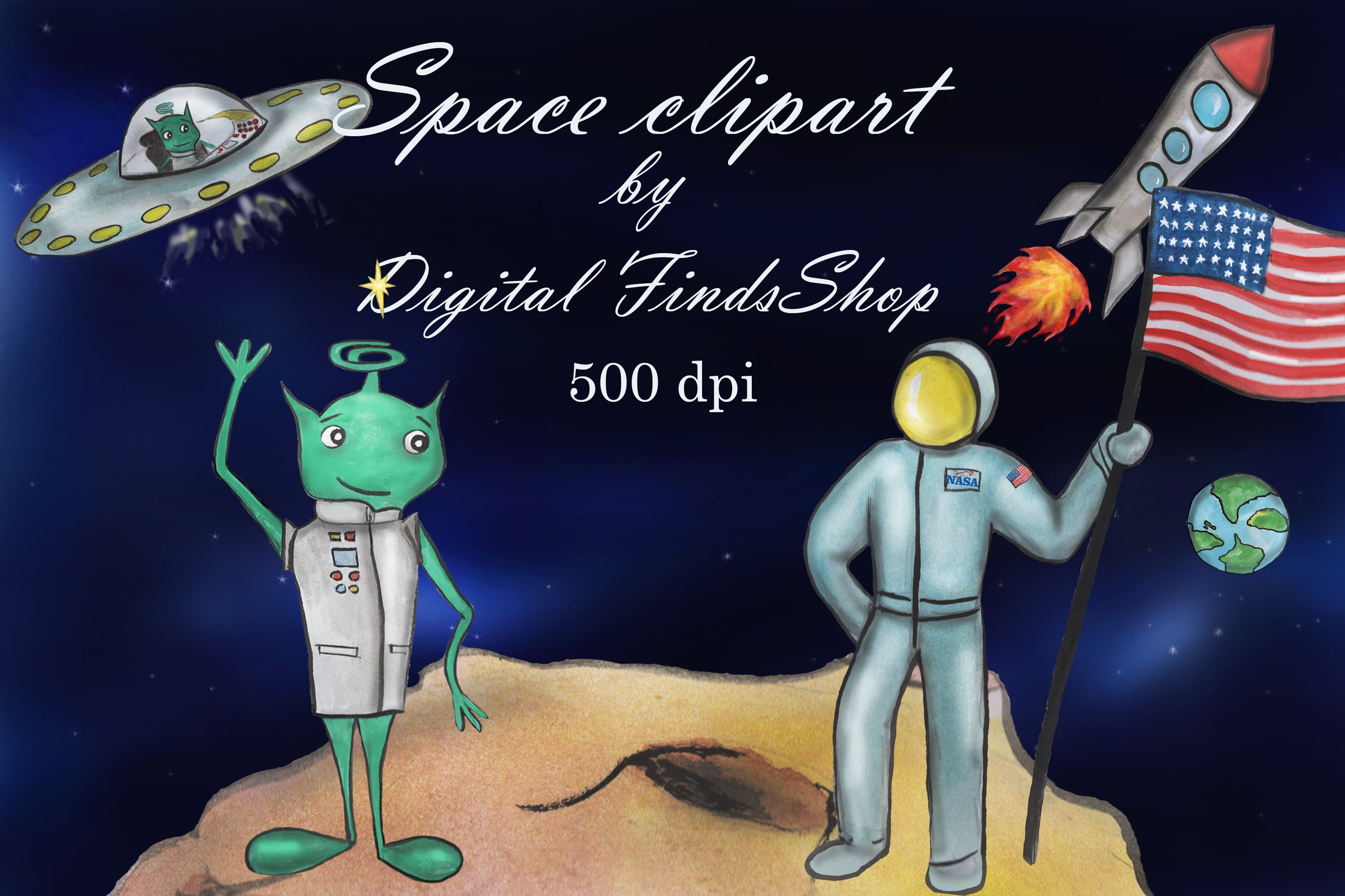 Nasa American Flag Clip Art