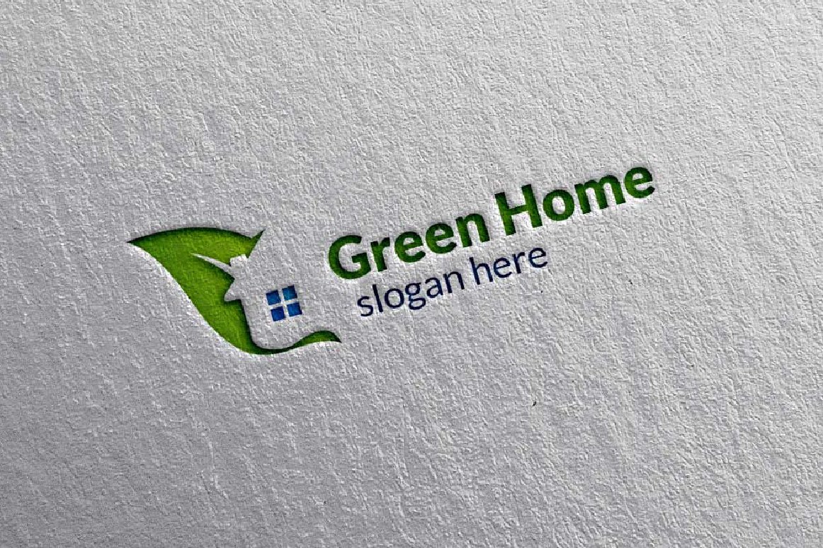 Real Estate Logo, Green Home Logo 4 (40850) | Logos | Design Bundles