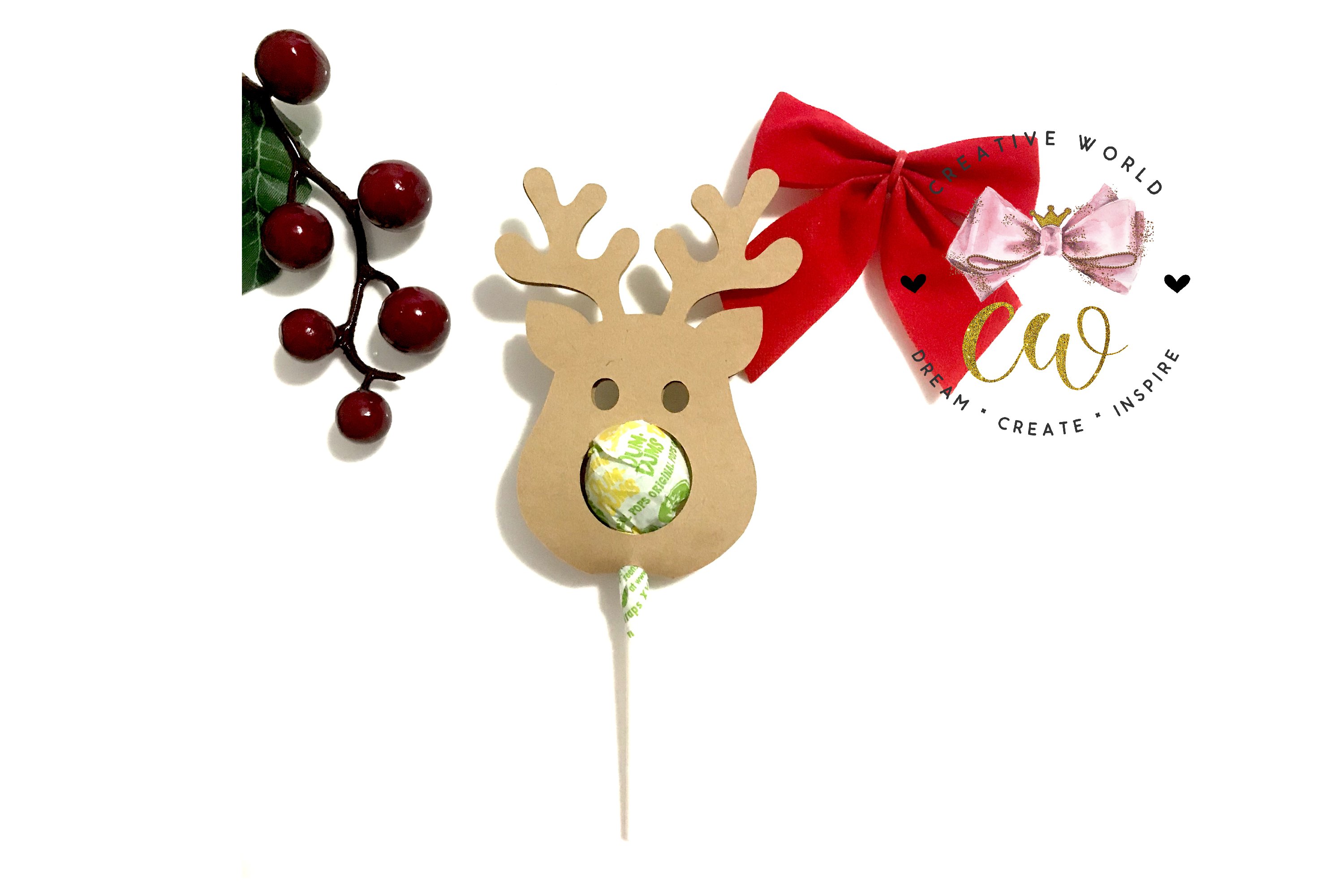  Reindeer Lollipop Holder Template Reindeer Lollipop Svg 1079496 