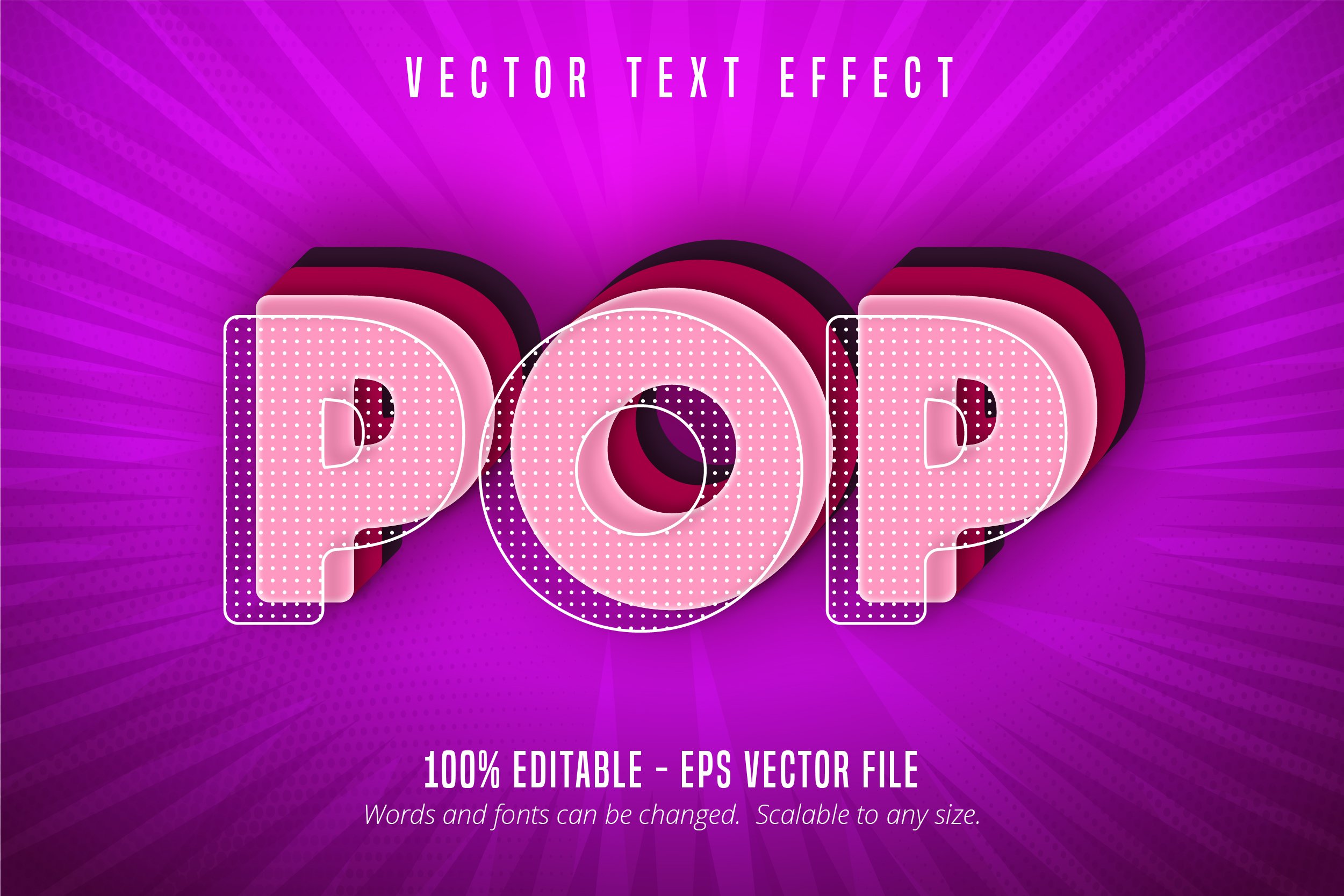 Pop text, pop art style editable text effect (834218)