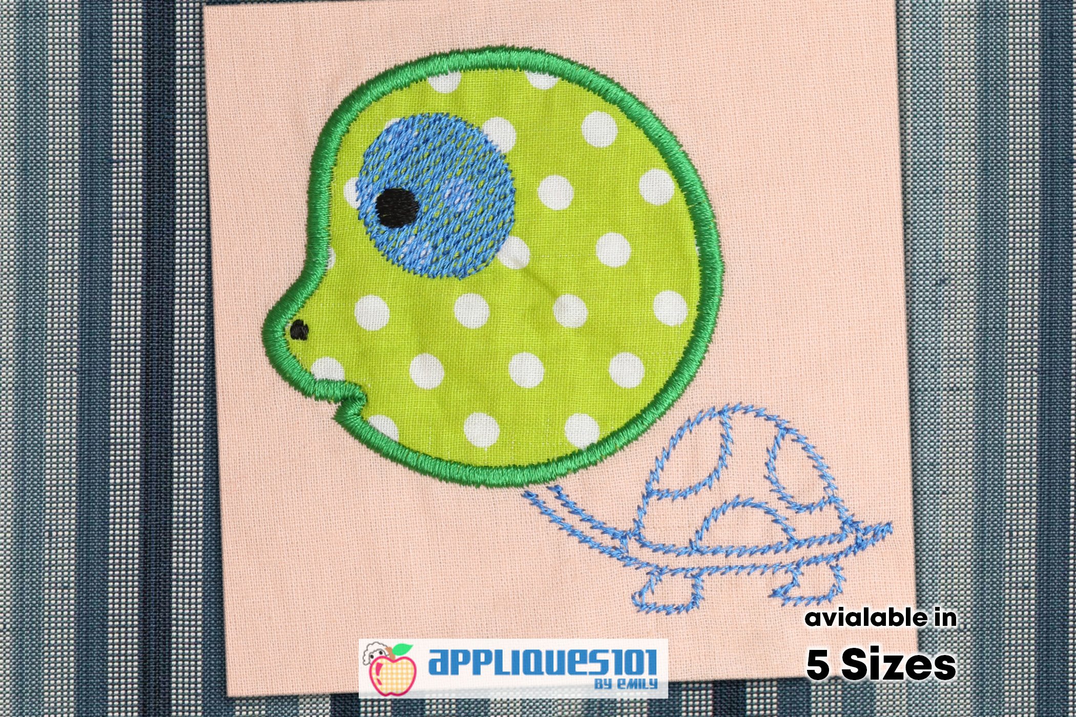 Cute Turtle Machine Embroidery Applique Design - Turtles