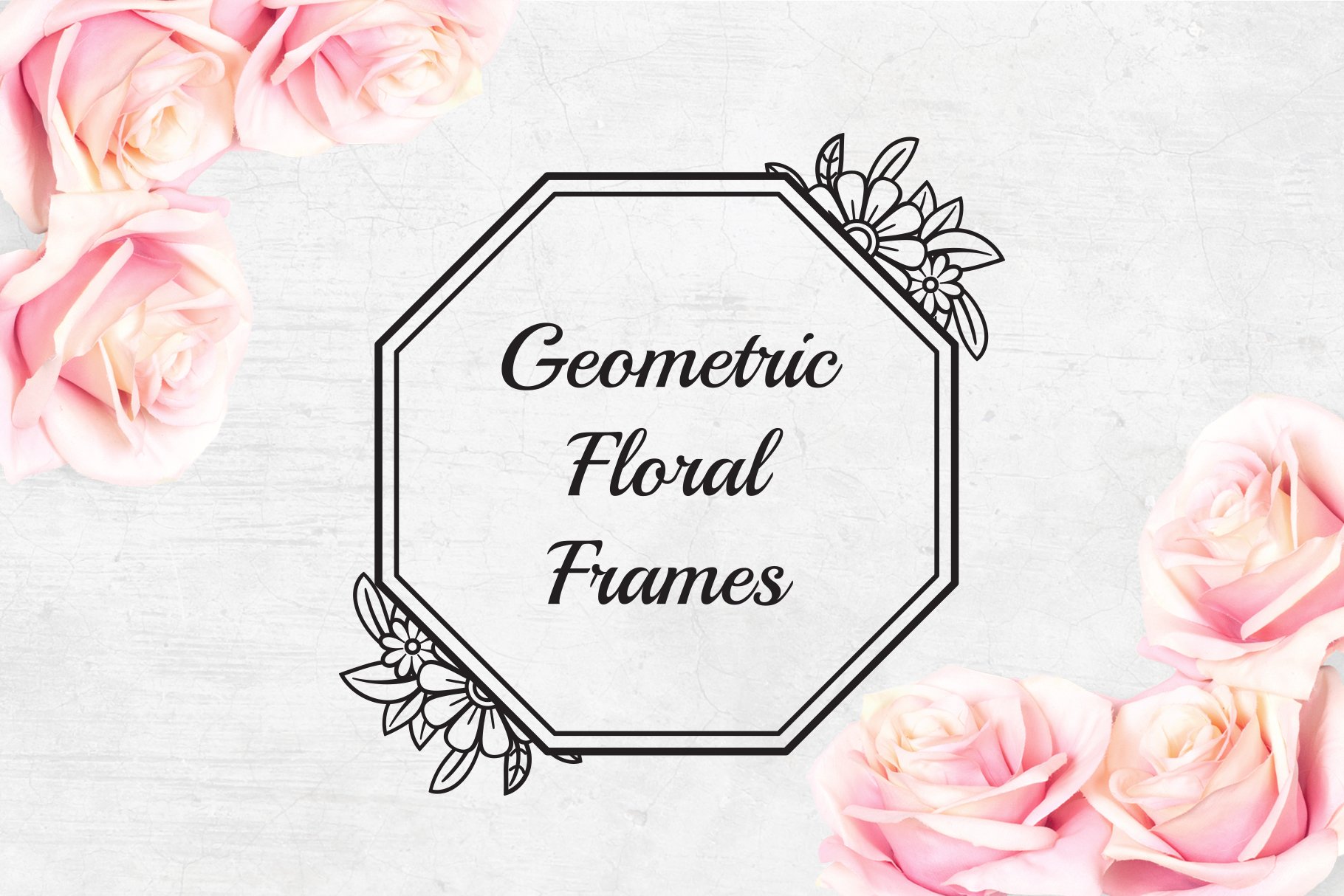 Floral Geometric Frames SVG | Monogram Frame SVG (424890) | Monograms ...