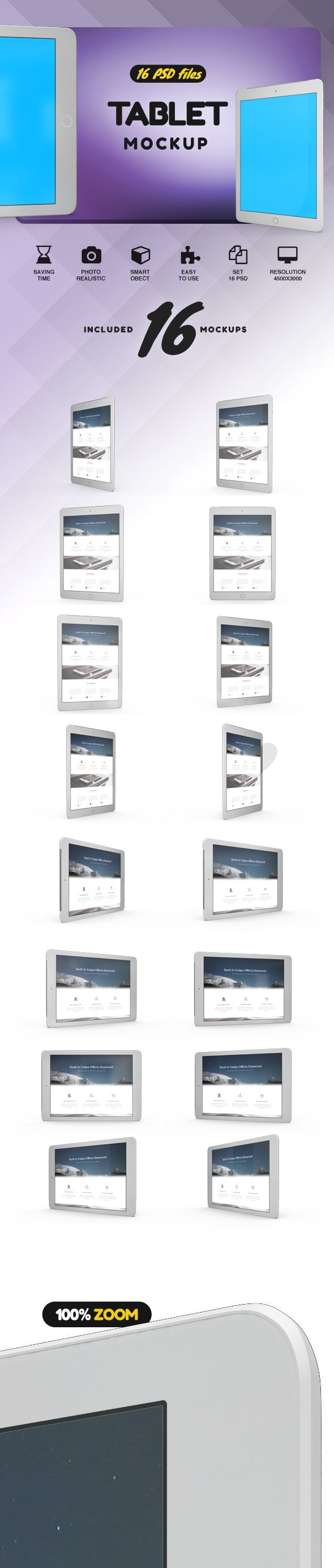 Tablet Mockup (42690) | Mockups | Design Bundles